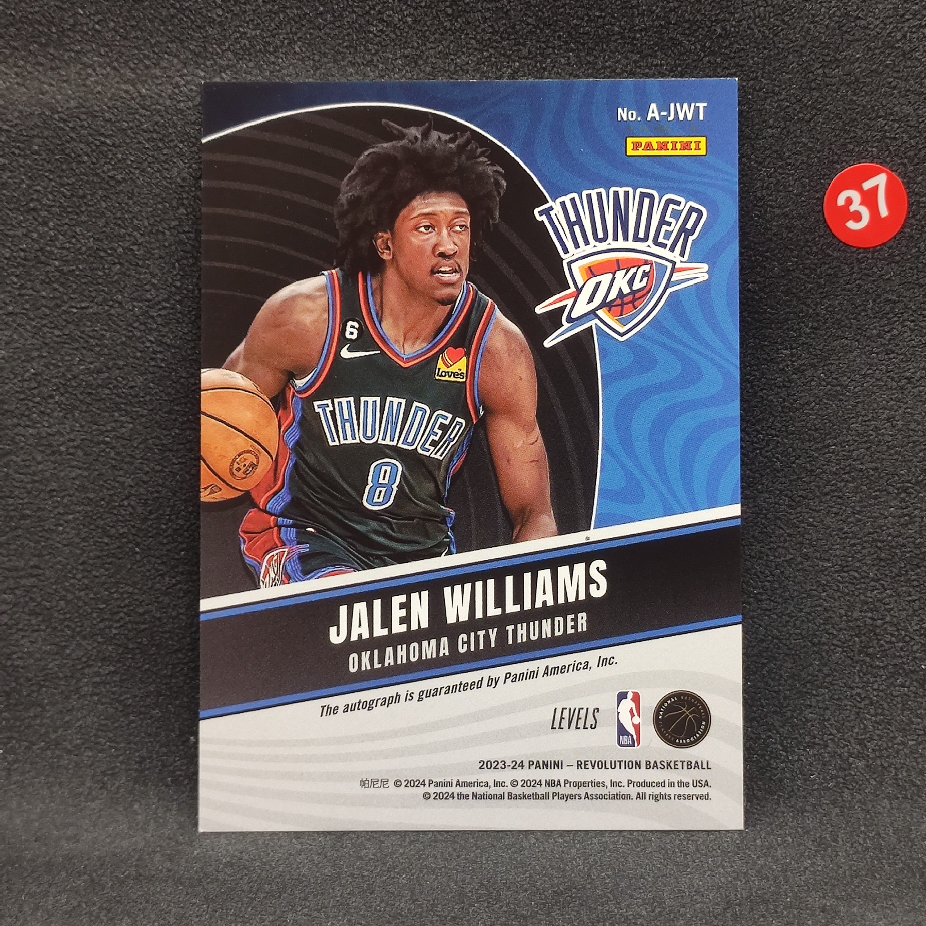 【大腿代卖精品】Jalen Williams 杰伦威廉姆斯 2023-24 Revolution 革命 签字 签名 卡签 折射 雷霆队 老八/瑕疵见详图/5133克里斯/b37 卡淘