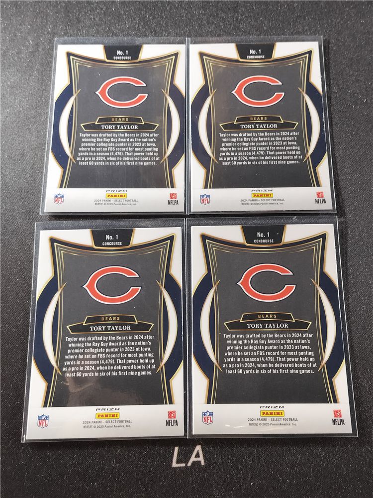 【LA拍卖】2024 Panini Select Tory Taylor 橄榄球 新秀RC 托利 泰勒 芝加哥熊队 1级 一级 银折 Base ...