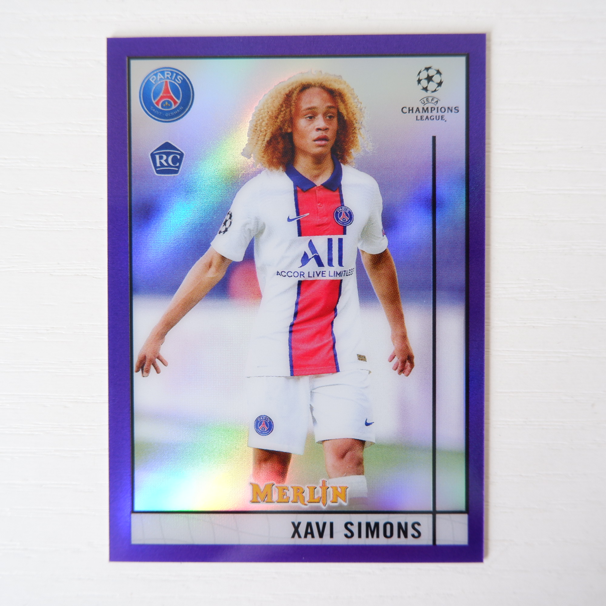 2021 Topps Merlin chrome Xavi Simons RC 【小町拍卖】梅林 哈维 西蒙斯 巴黎圣日耳曼 新秀 299编 ...