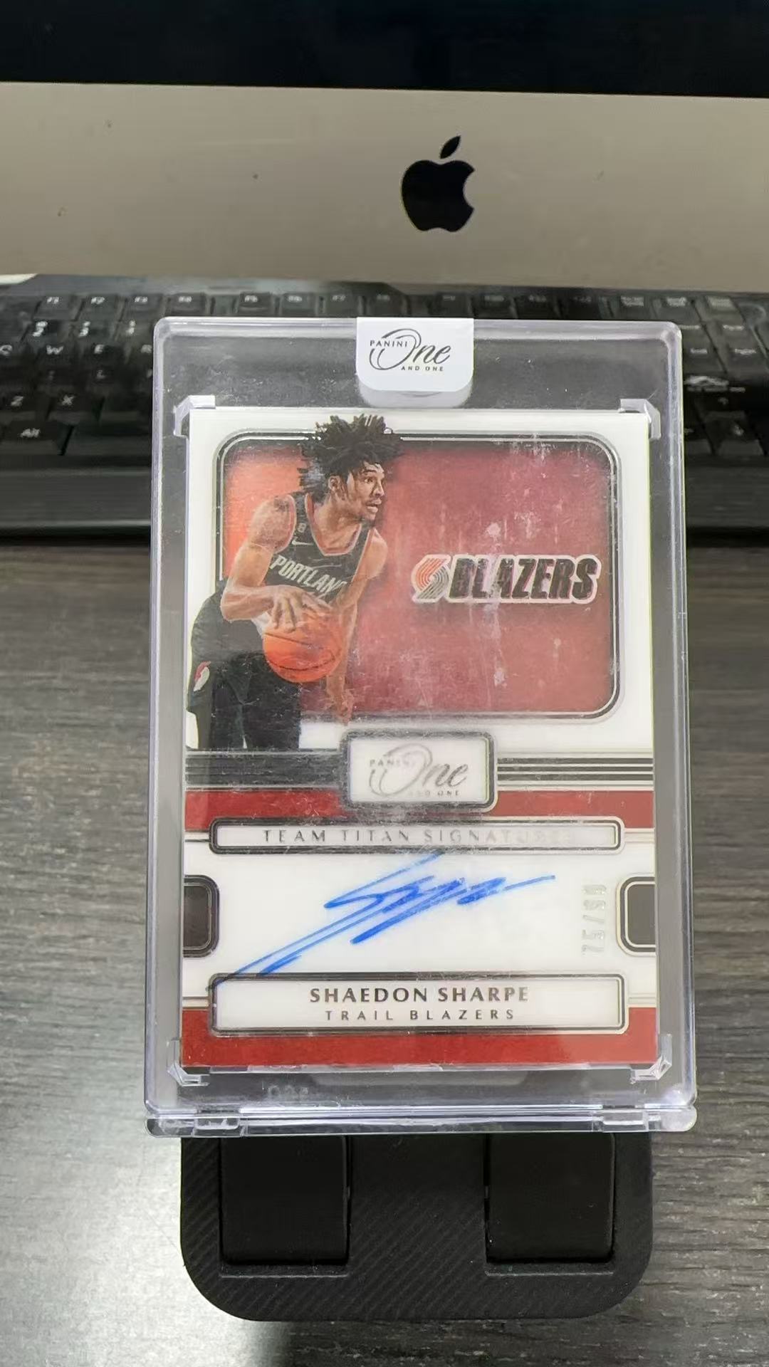 2022-23 Panini One and One Shaedon Sharpe 谢登夏普 新秀 剪影 特卡 签字 卡签 开拓者 99编 ...