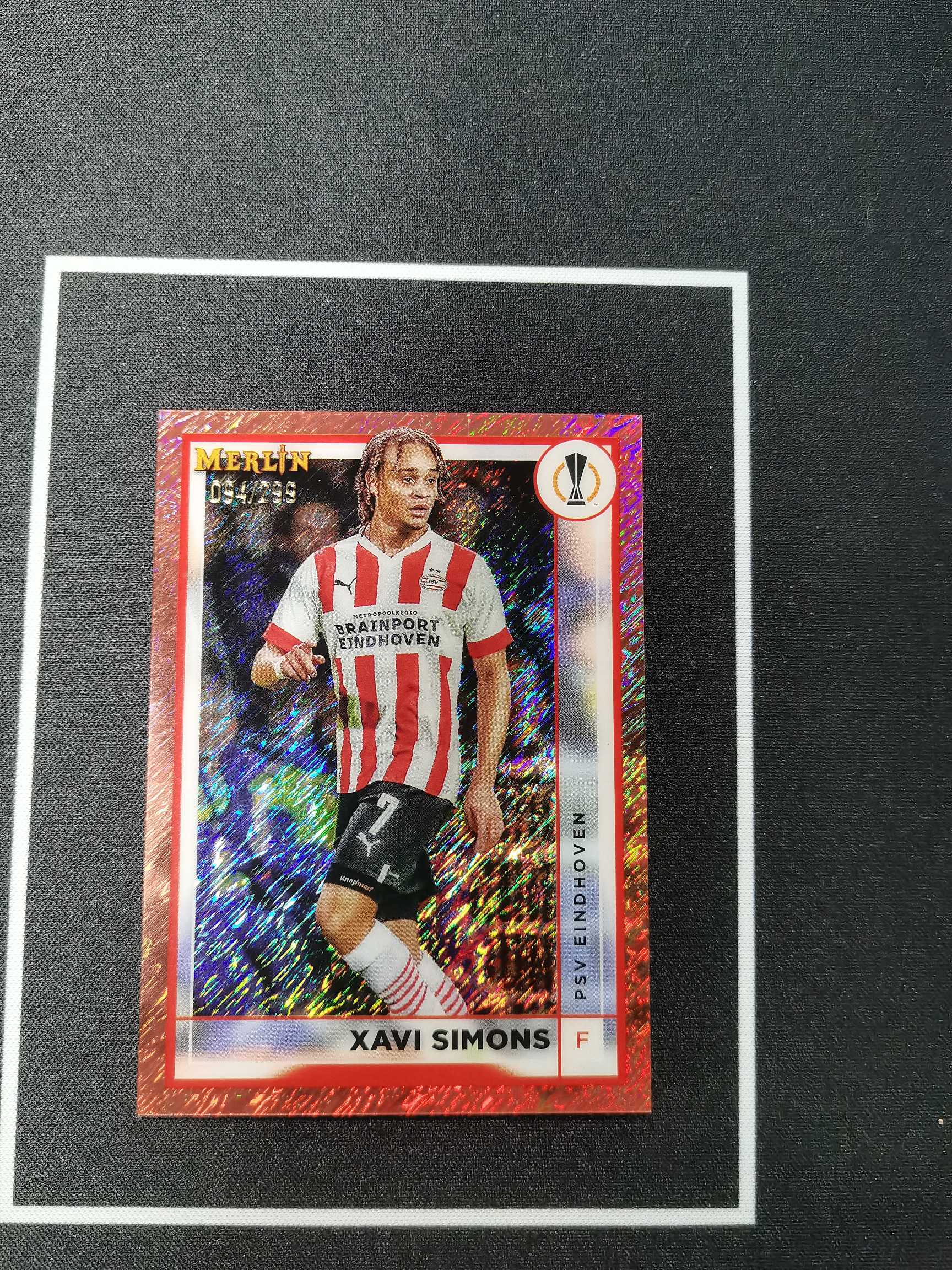 （怪兽拍卖 ）GSW-B52 2022-23 Topps Merlin Xavi Simons 梅林 欧冠 哈维 西蒙斯 299编 红金 ...