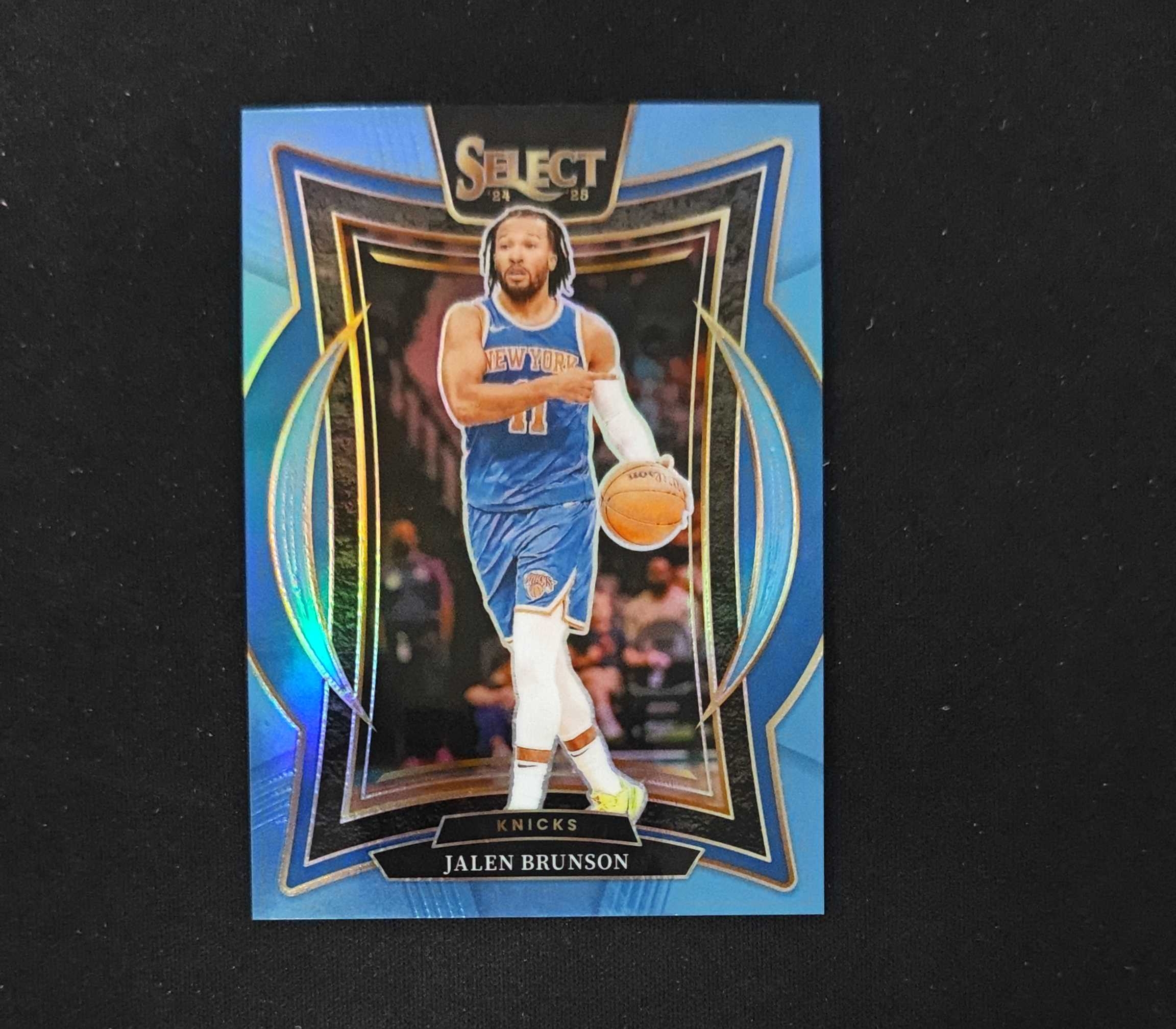 2024-25 Panini Select Jalen Brunson 【SC拍卖】SE 尼克斯 布伦森 299编 蓝折 收藏必备（milo） 卡淘