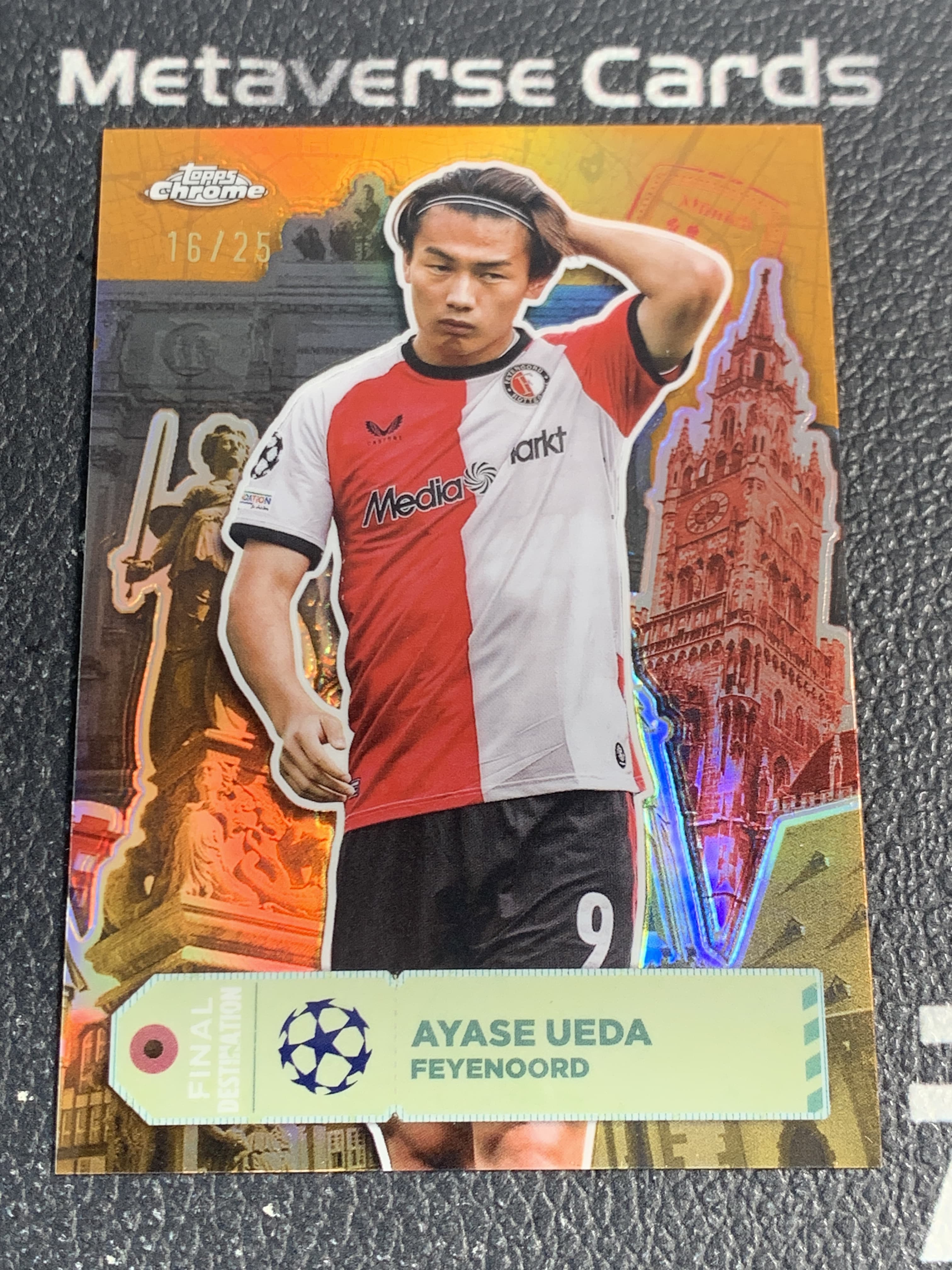 【元宇宙拍卖】团长229：2024-25 Topps Chrome UCC Ayase Ueda 费耶诺德 日本 上田绮世 欧冠TC ...