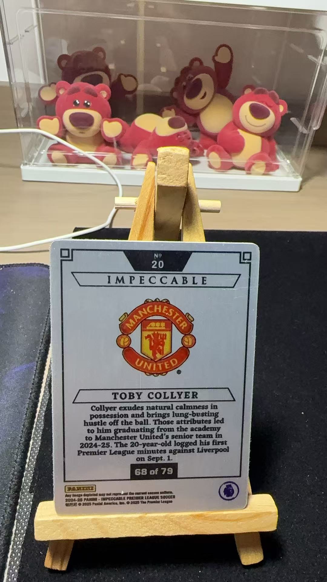 2024-25 Panini Impeccable TOBY COLLYER 英超小真金 曼联 新秀RC 托比 科利尔 68/79编 铁板特卡 ...