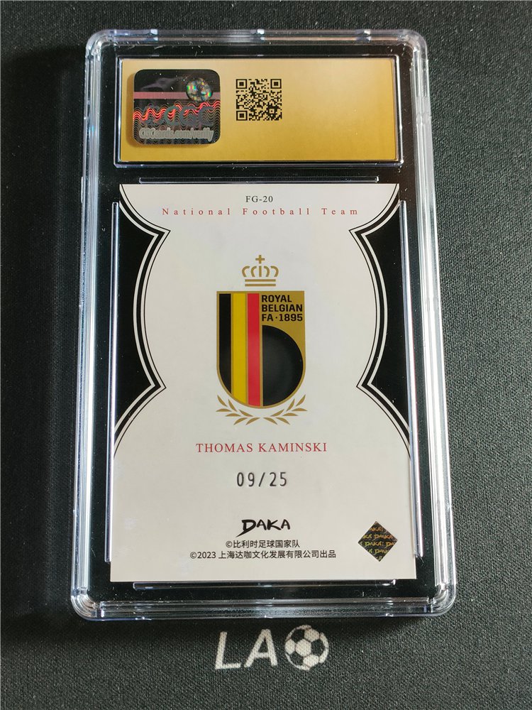 【LA足球】2023 daka THOMAS KAMINSKI 达咖 队盒 比利时国家队 托马斯 卡明斯基 卢顿 特卡 25编 评级卡 CGC ...