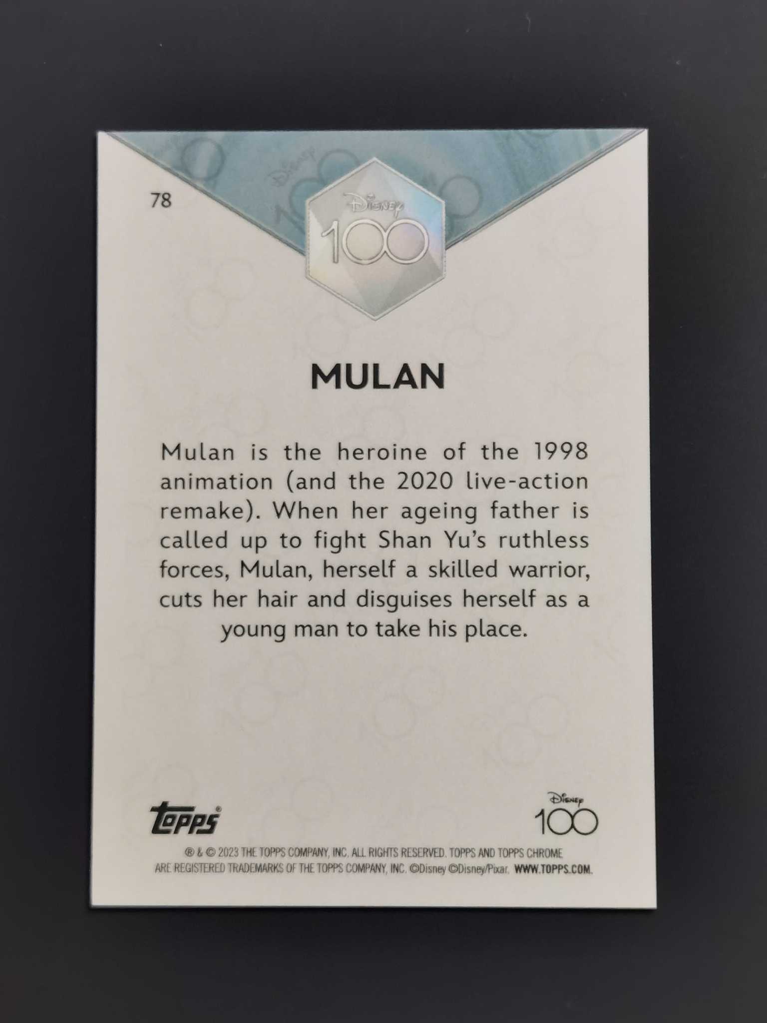 【太子拍卖 接代卖】不累计 2023 元年 topps chrome 迪士尼 mulan 花木兰 公主 99编 绿折 背轻痕 实卡超美 涨幅 ...