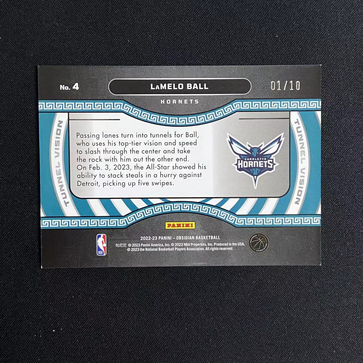 【US10-XX6997】112MD 2022-23 三球 拉梅洛鲍尔 LaMelo Ball 黑曜石 Tunnel Vision 特卡折射 ...