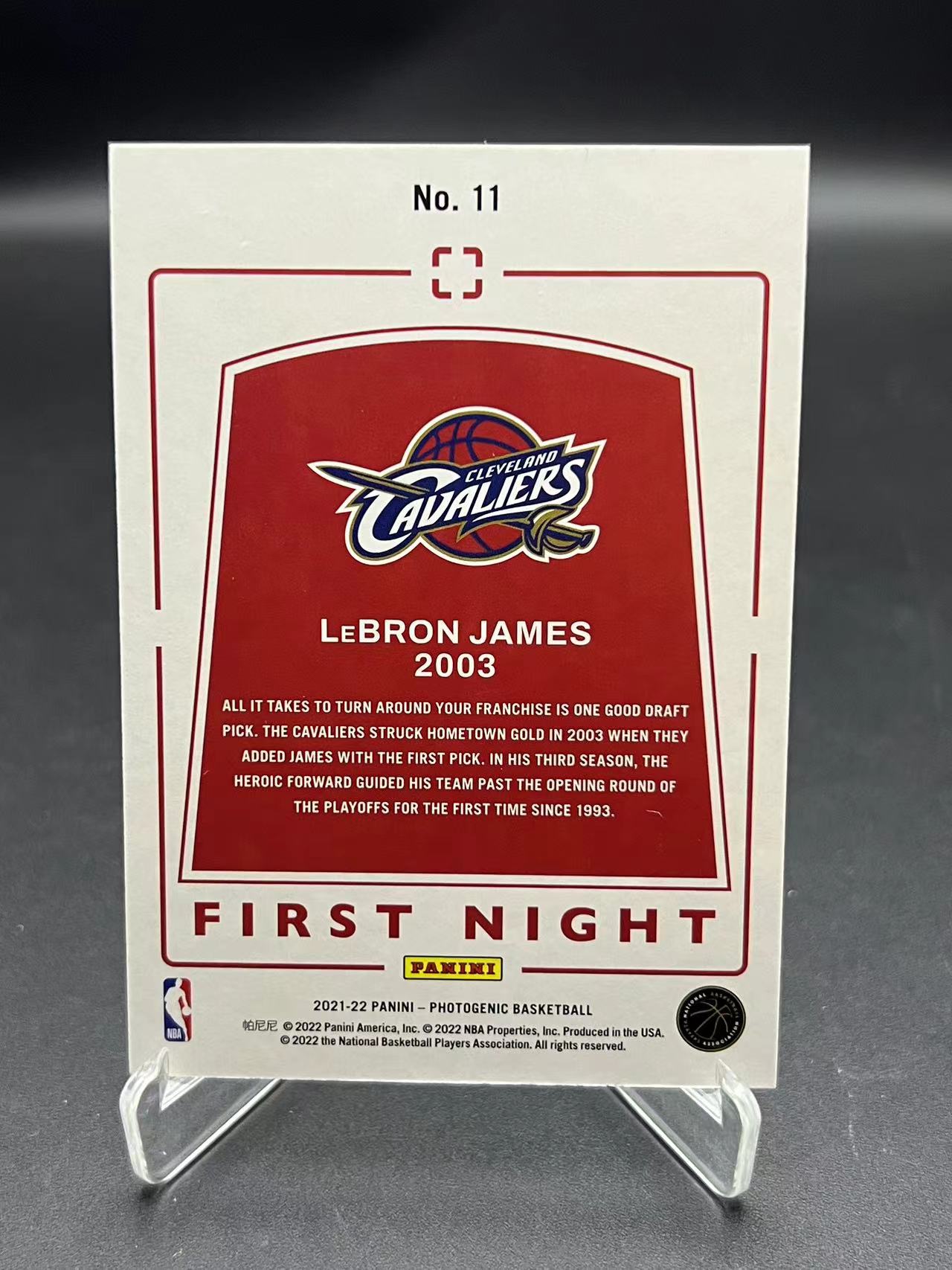 2021-22 Panini Photogenic LeBron James 【KAKA拍卖】上镜系列 骑士队 勒布朗 詹姆斯 新秀 选秀夜 ...