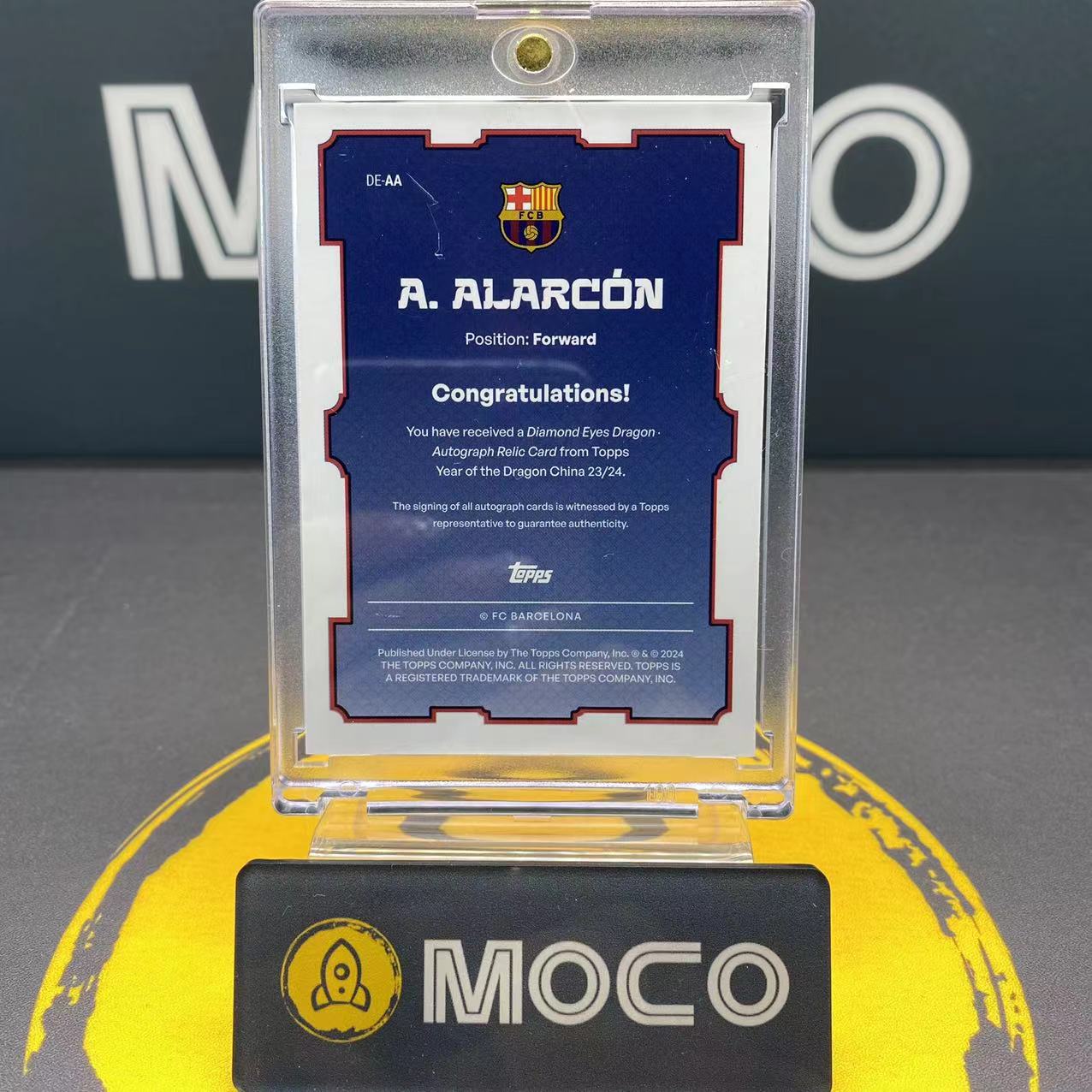 2024 Topps FC Barcelona Ángel Alarcón RC 【MOCO拍卖】巴萨龙队盒 中国限定 新秀 阿拉尔孔 签字 ...