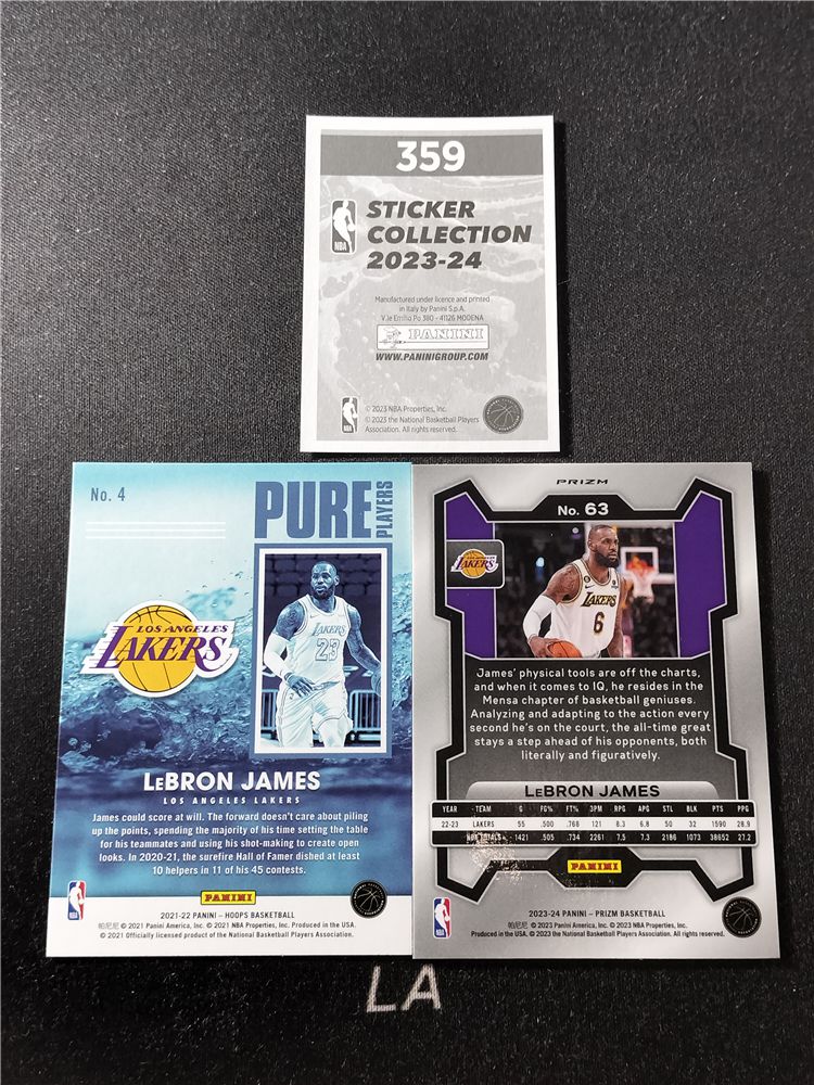 【LA拍卖】2023-24 Panini Prizm Hoops Sticker 贴纸 LeBron James 勒布朗 詹姆斯 LBJ 湖人 ...