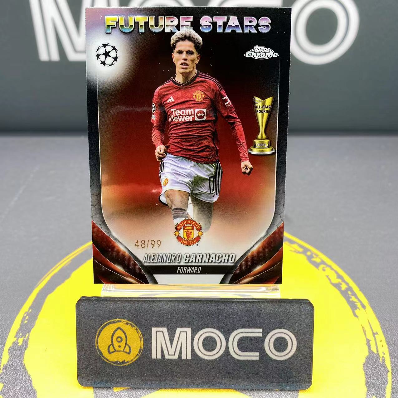 2024 Topps Chrome Alejandro Garnacho 【MOCO拍卖】欧冠 TC 曼联 加纳乔 48/99编 球队颜色折 Colour Match 折射 如图【MKGio ...