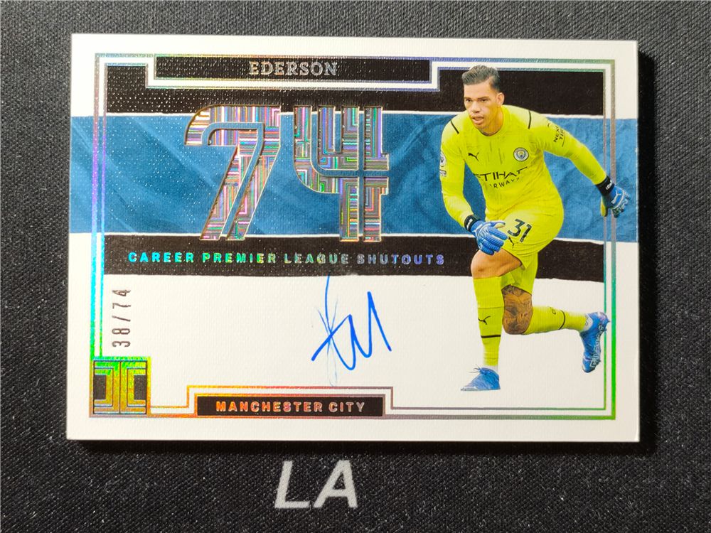【LA拍卖】21-22 Panini Impeccable Ederson 英超 小真金 埃德松 埃德森 巴西 曼城 数据签字 超闪卡签 ...