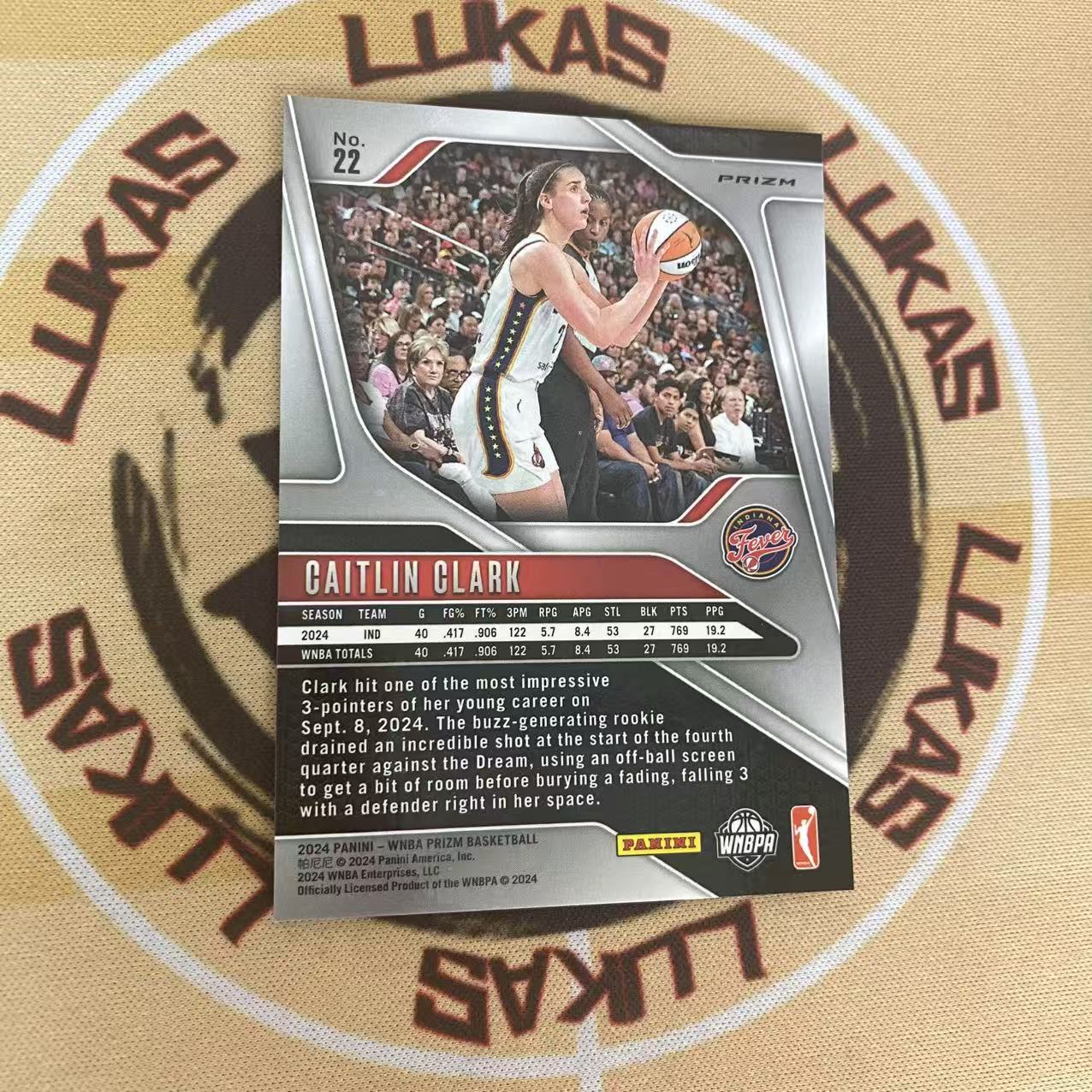 撸卡厮 Lukas 2024 prizm wnba 女库里 女版库里 WNBA 球员凯特琳 克拉克 Caitlin Clark 新秀银折 普折 新秀折 顶级收藏好卡 2（海） 卡淘