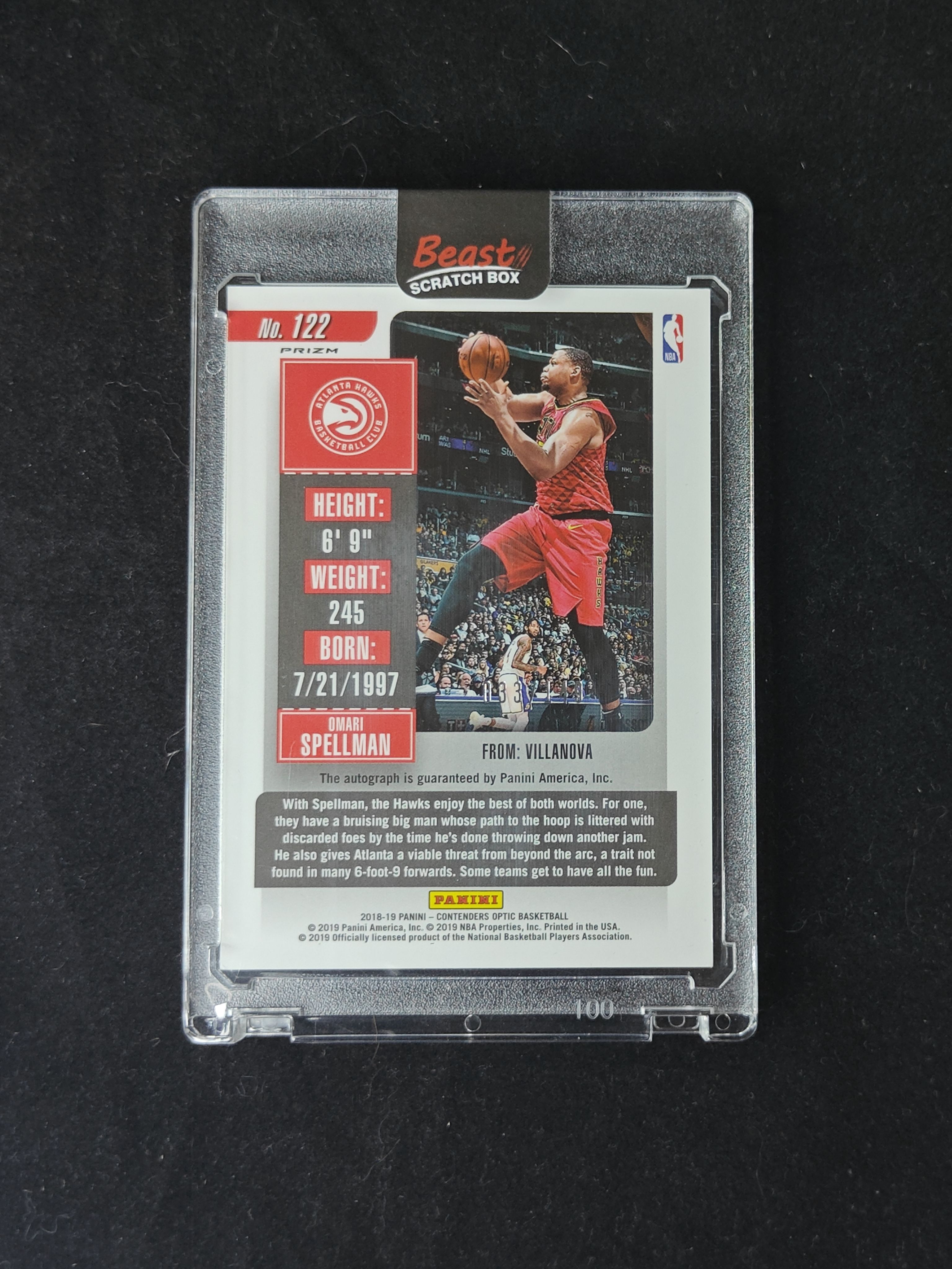 【麦考拍卖】2018-19 Panini Contenders Optic Omari Spellman RC 老鹰 新秀 斯佩尔曼 149编 ...