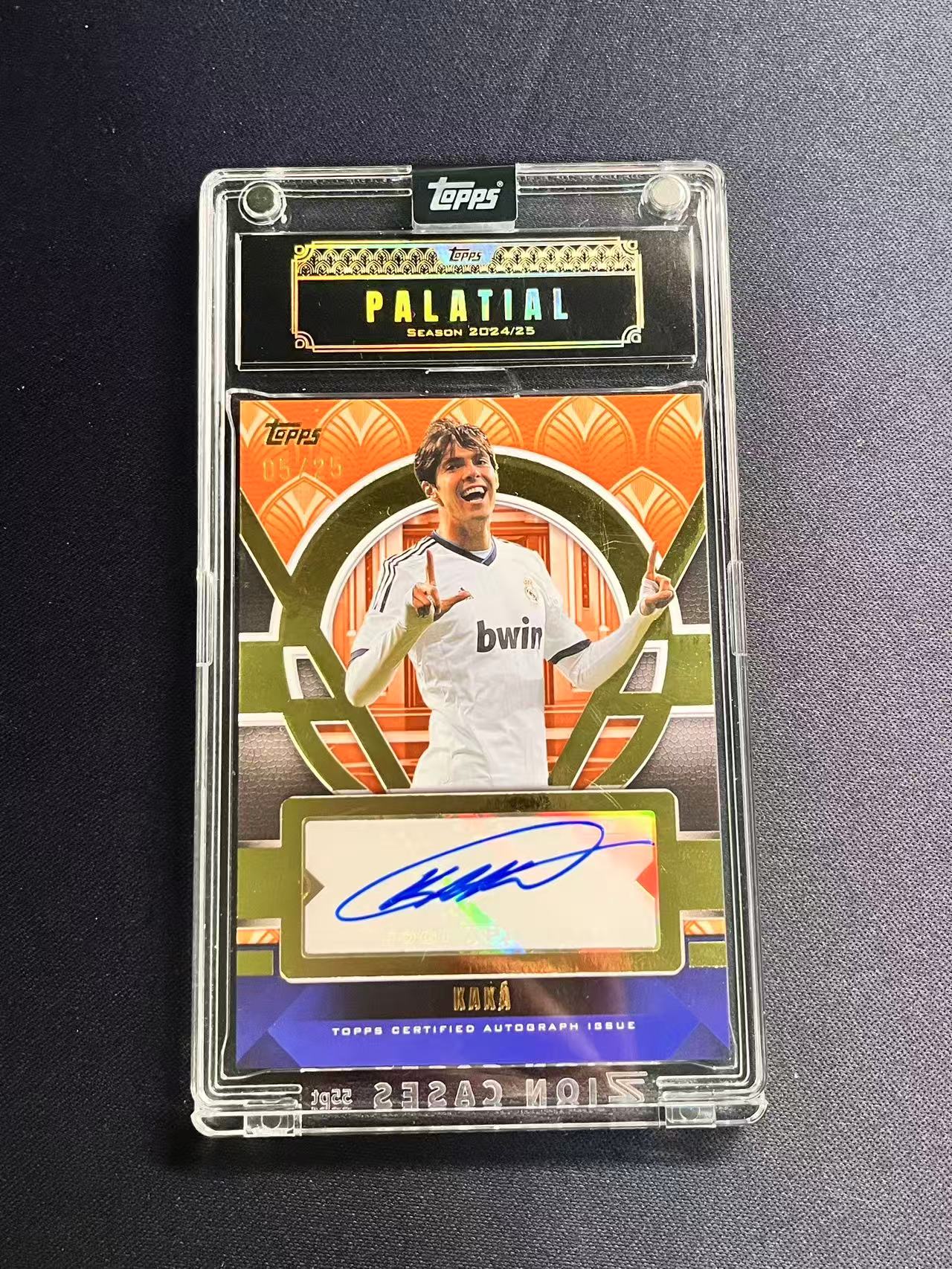 【大四喜拍卖】2024-25 Topps Palatial 皇马宫殿 Kaka 卡卡 5/25编 低编 橙折 签字 签名 巴西 AC米兰 金球 ...