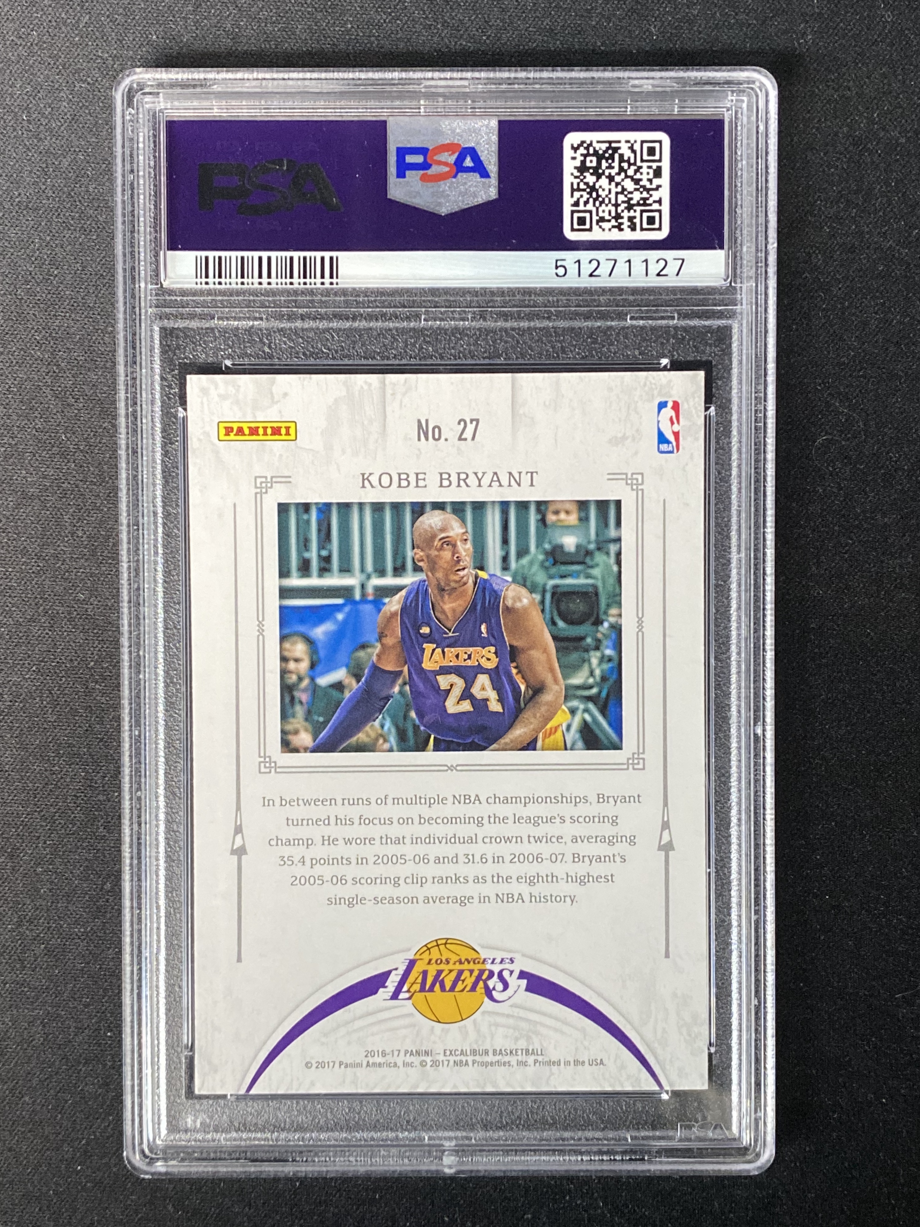 2016-17 Panini Excalibur Kobe Bryant 圣剑 湖人 科比 布莱恩特 老大 JOUSTING 特卡 四大分卫 ...