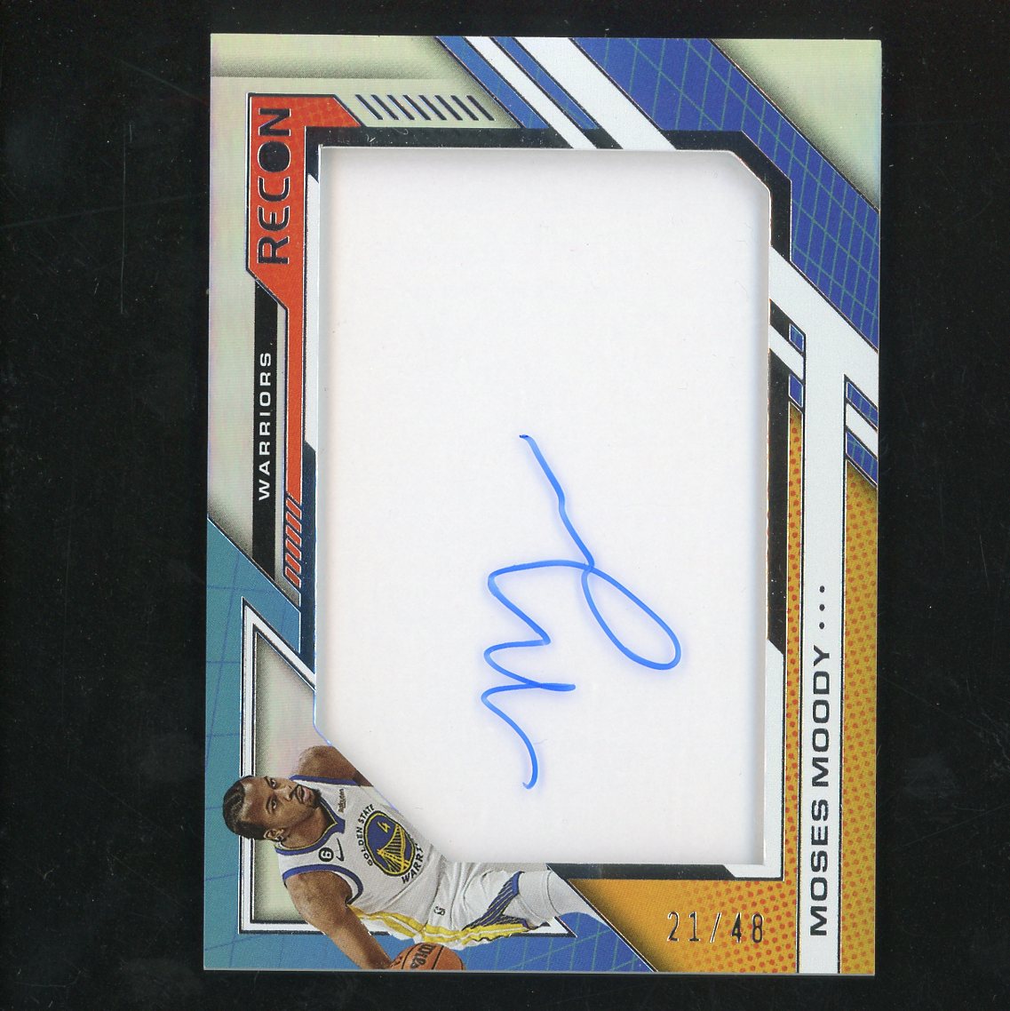 2022-23 Recon Moses Moody 穆迪SP大比例 二年级版 沙盒镜面签字 勇士 21/48编【US10-X713】面瑕疵 卡淘