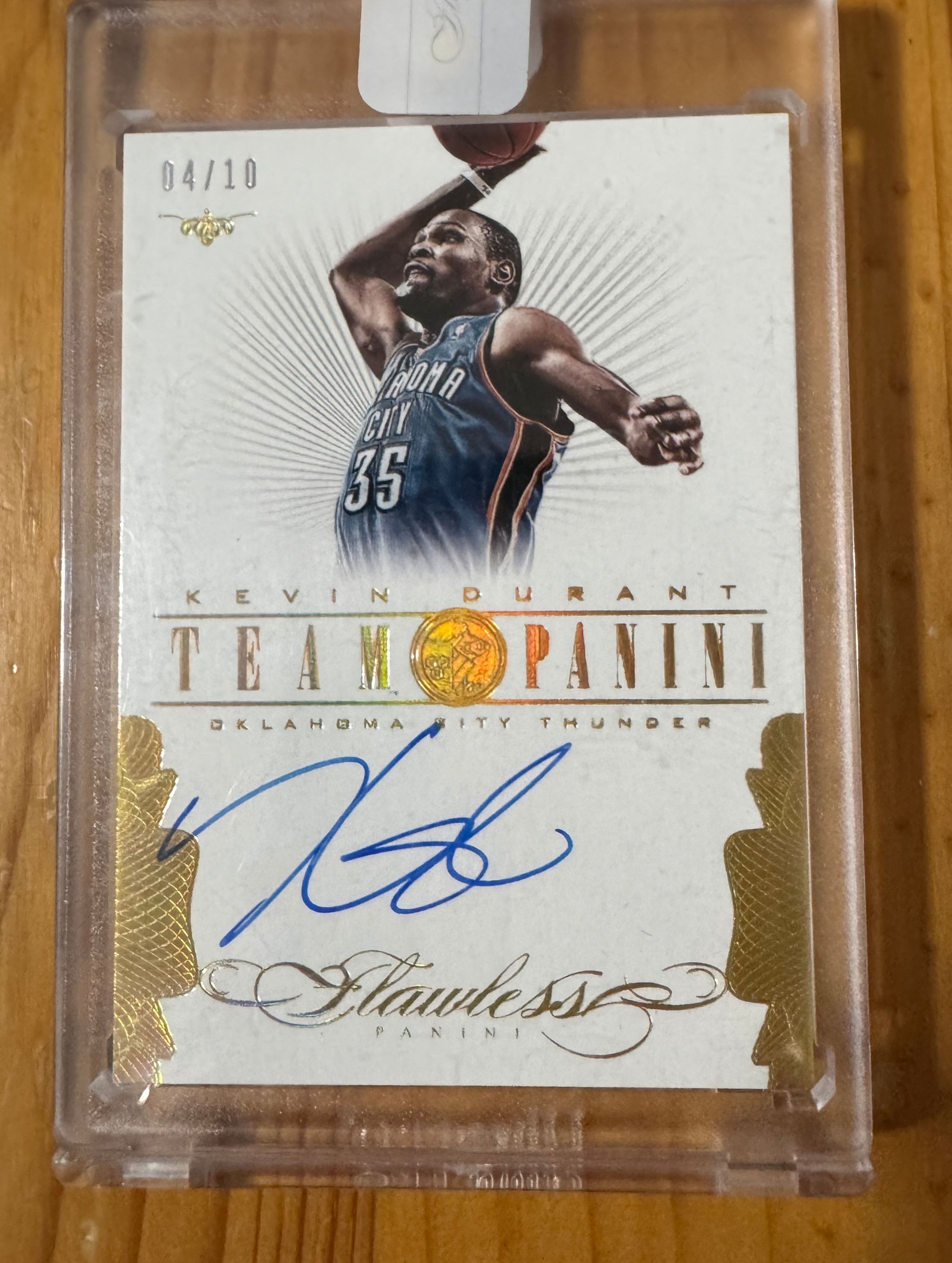 2013-14 Panini Flawless Kevin Durant 手提 雷霆 凯文 杜兰特 KD 死神 04/10编 金平行 卡签 ...