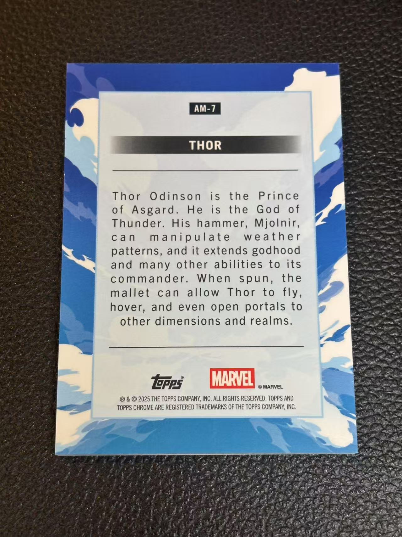 2025 Topps Marvel (MCU) Chrome Thor 雷神 05/10编 Air Marvel 沙盒 超大比例 SSP 漫威 瑕疵如图【skkkkkk】RC37 卡淘