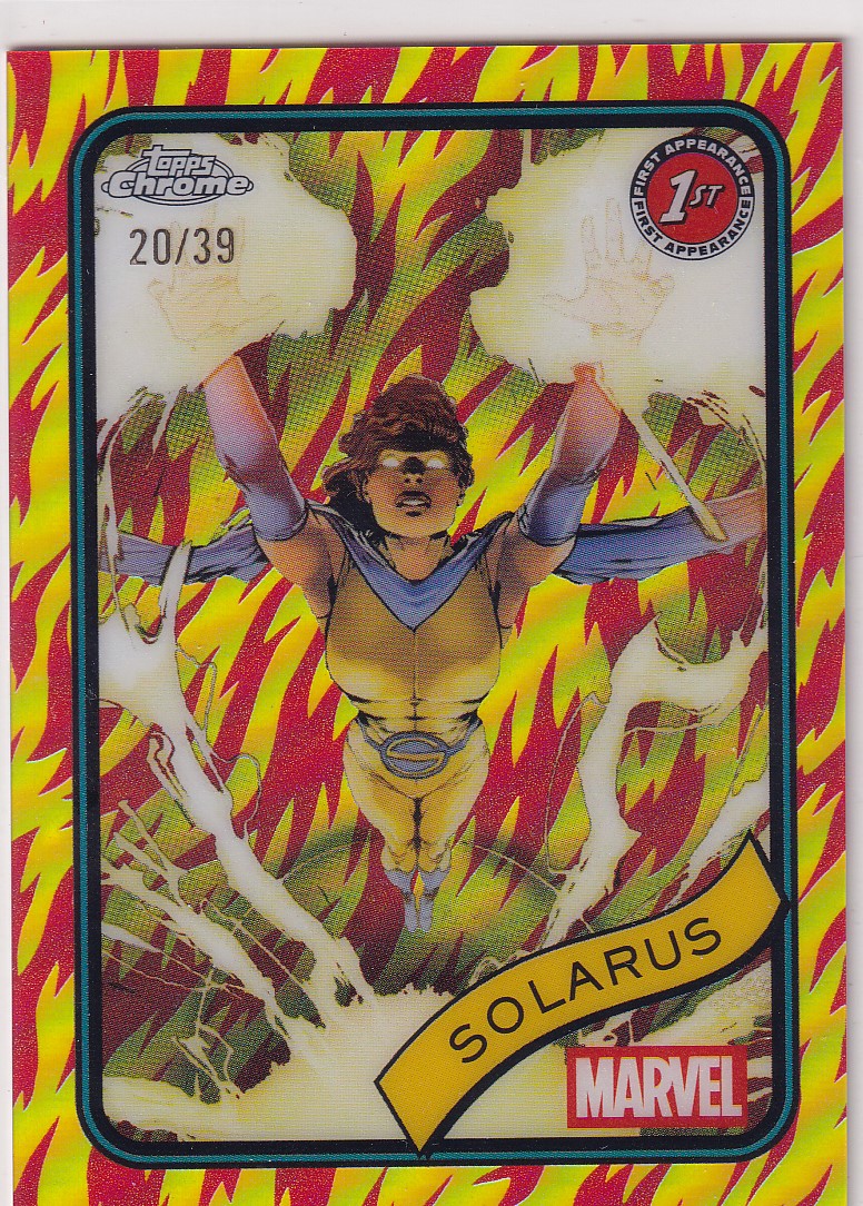 【thebighit】不累计乌兰巴托.2025 Topps Chrome Marvel 漫威 Solarus 新秀 1st 火焰折 折射 39 ...
