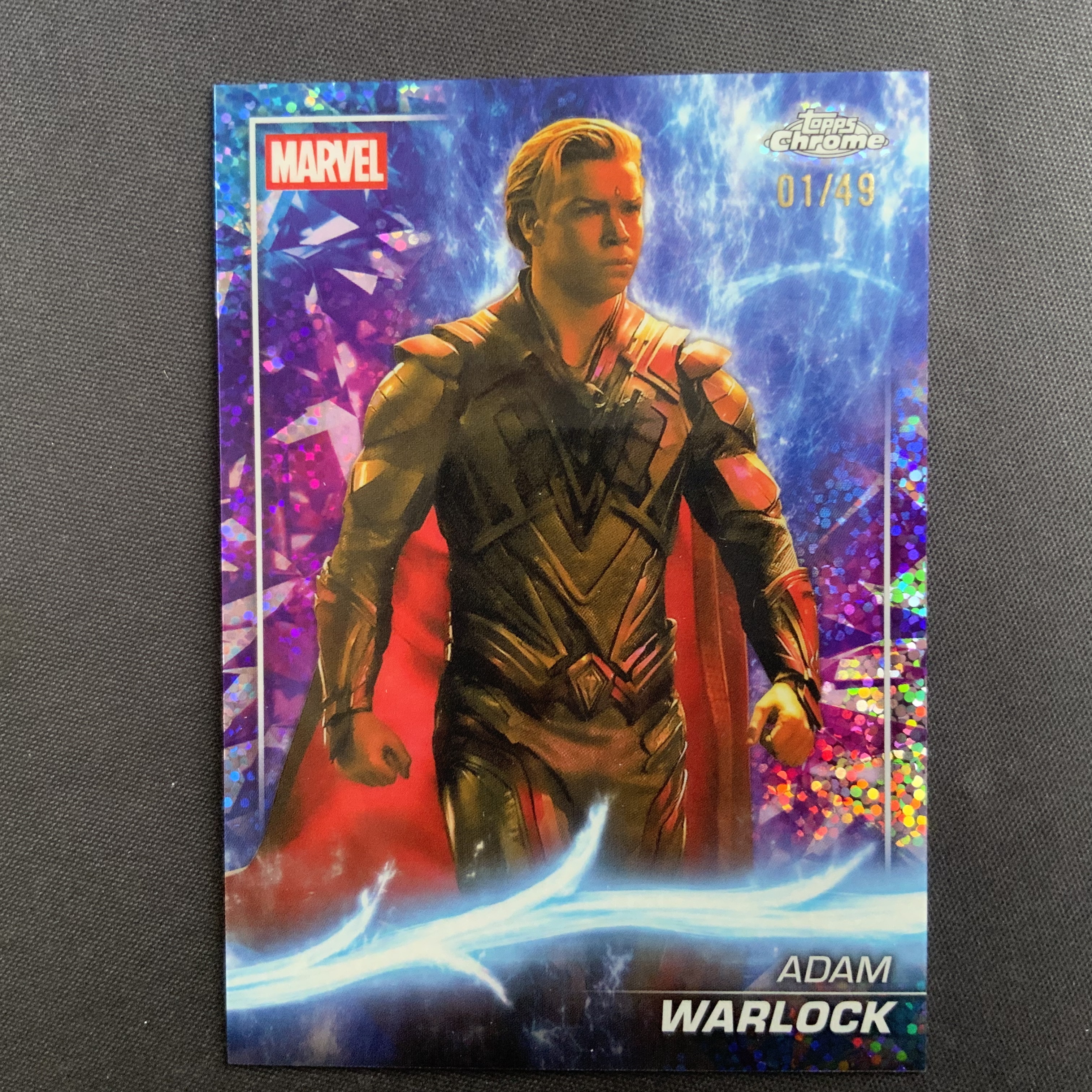 2025 Topps Marvel (MCU) Chrome 漫威真人元年TC Adam Warlock 术士 魔士亚当 1/49编 紫折 紫 ...