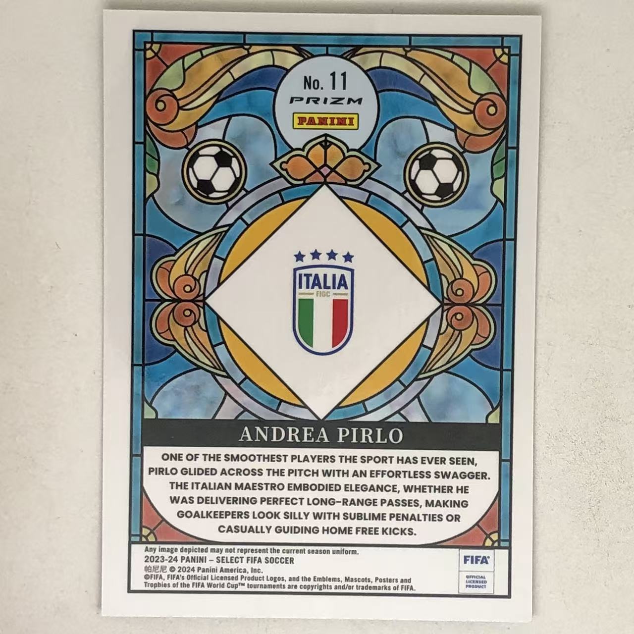 2023-24 Panini Select Andrea Pirlo O FIFA 皮尔洛 意大利 AC米兰 尤文图斯 睡皮 银折 折射 文艺 ...
