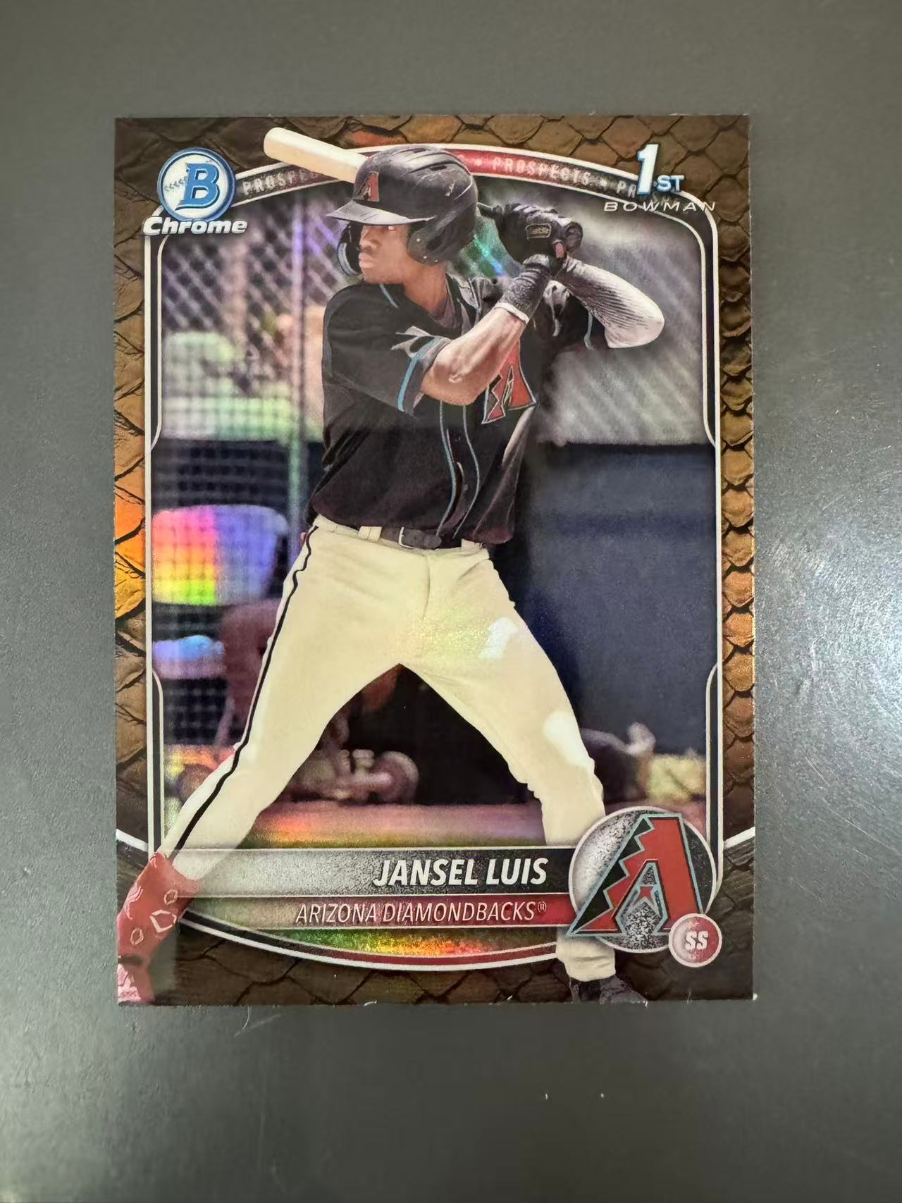 2025 Topps Bowman Jansel Luis RC 棒球 Milb 亚利桑那响尾蛇 詹塞尔 路易斯 爬虫折 卡品如图 凑套收藏 卡淘