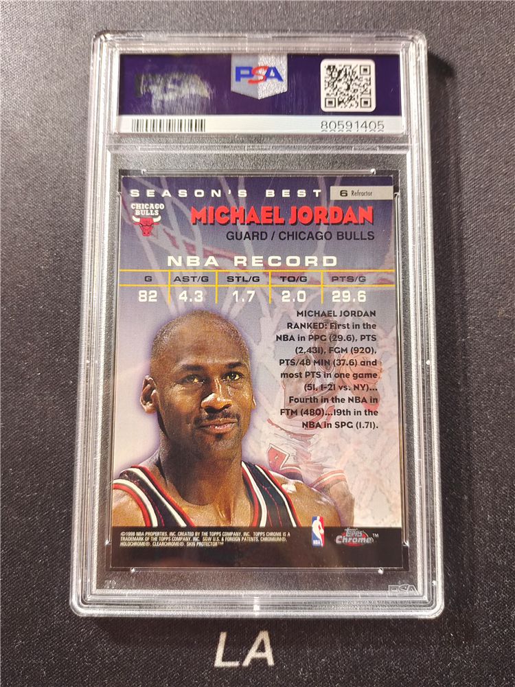 【LA拍卖精品】1997 Topps Chrome Season's Best Michael Jordan 迈克尔 乔丹 公牛 MJ 篮球之 ...