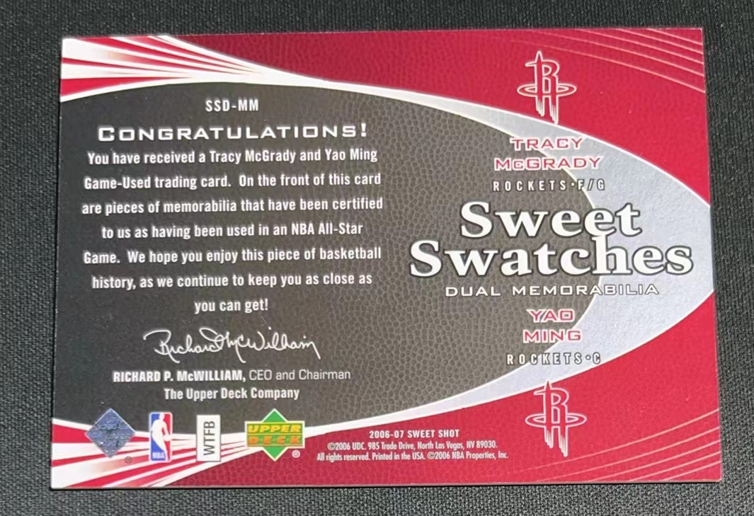 【长安代卖】2006-07 Upper Deeck Sweet Swarches 火箭 Tracy Mcgrady 特雷西麦克格雷迪 麦迪 ...
