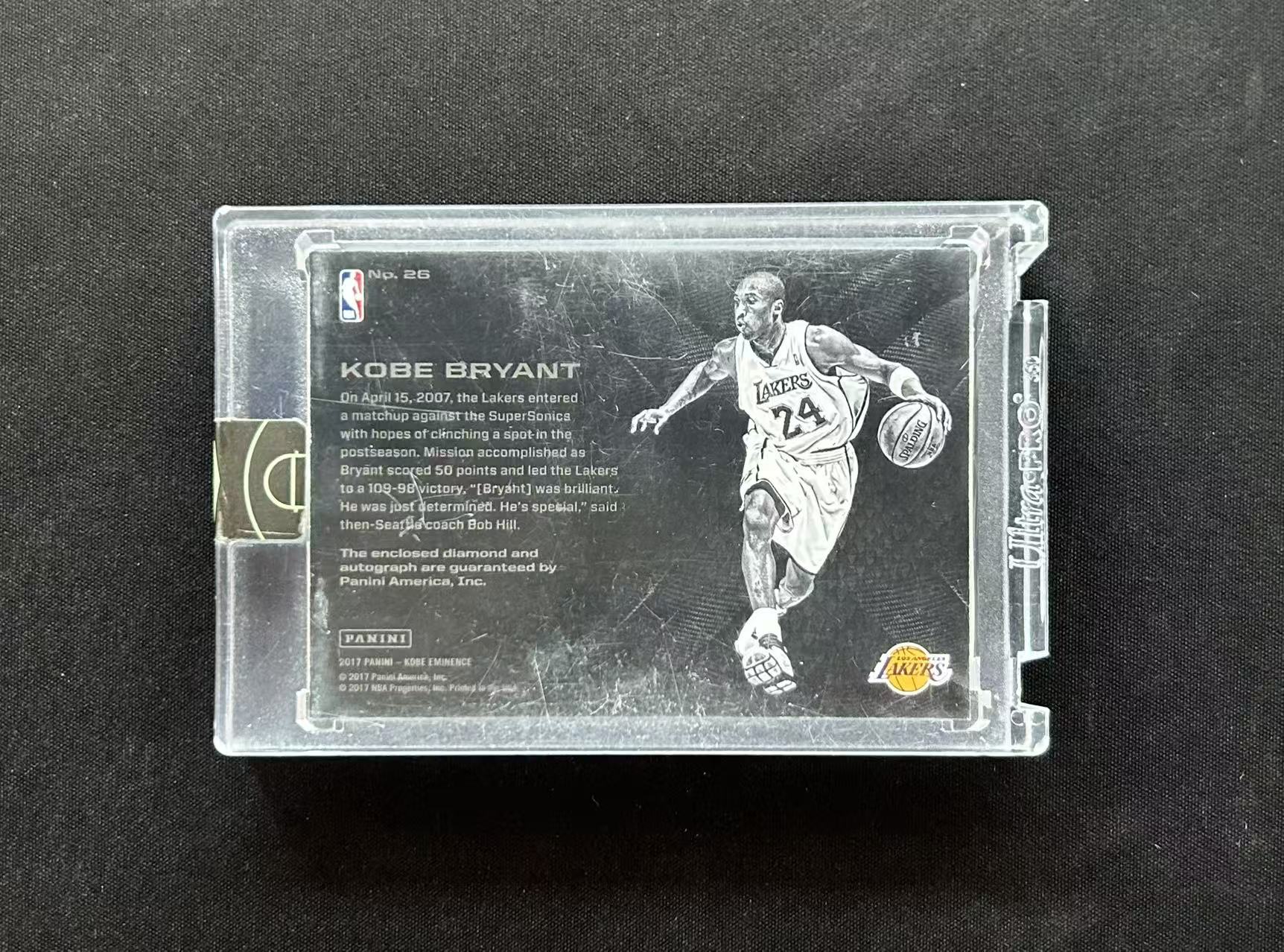 【长安代卖精品】2017 Panini Kobe Eminence 科比大真金 湖人 老大 小飞侠 Kobe Bryant 科比布莱恩特 钻石 ...