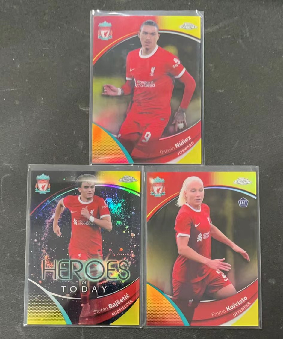 【长安代卖】2023-24 Topps Chrome Liverpool Team Set 利物浦队盒 达尔文努涅斯 巴伊切蒂奇 新秀RC ...