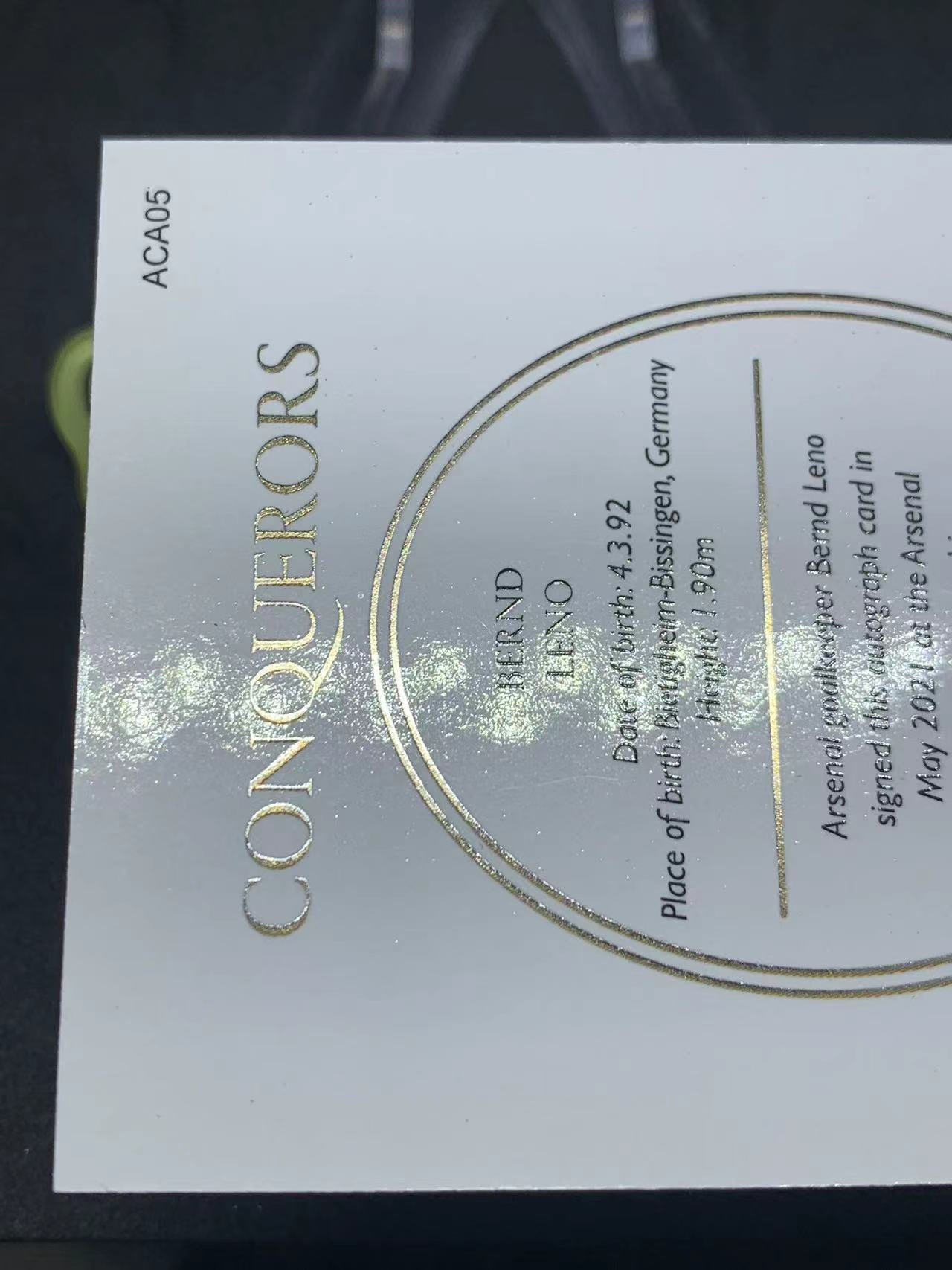 2021 Futera Futera Unique Bernd Leno 福特拉 阿森纳队盒 德国 雷诺 莱诺 3/8编 超低编 卡签 签名 ...