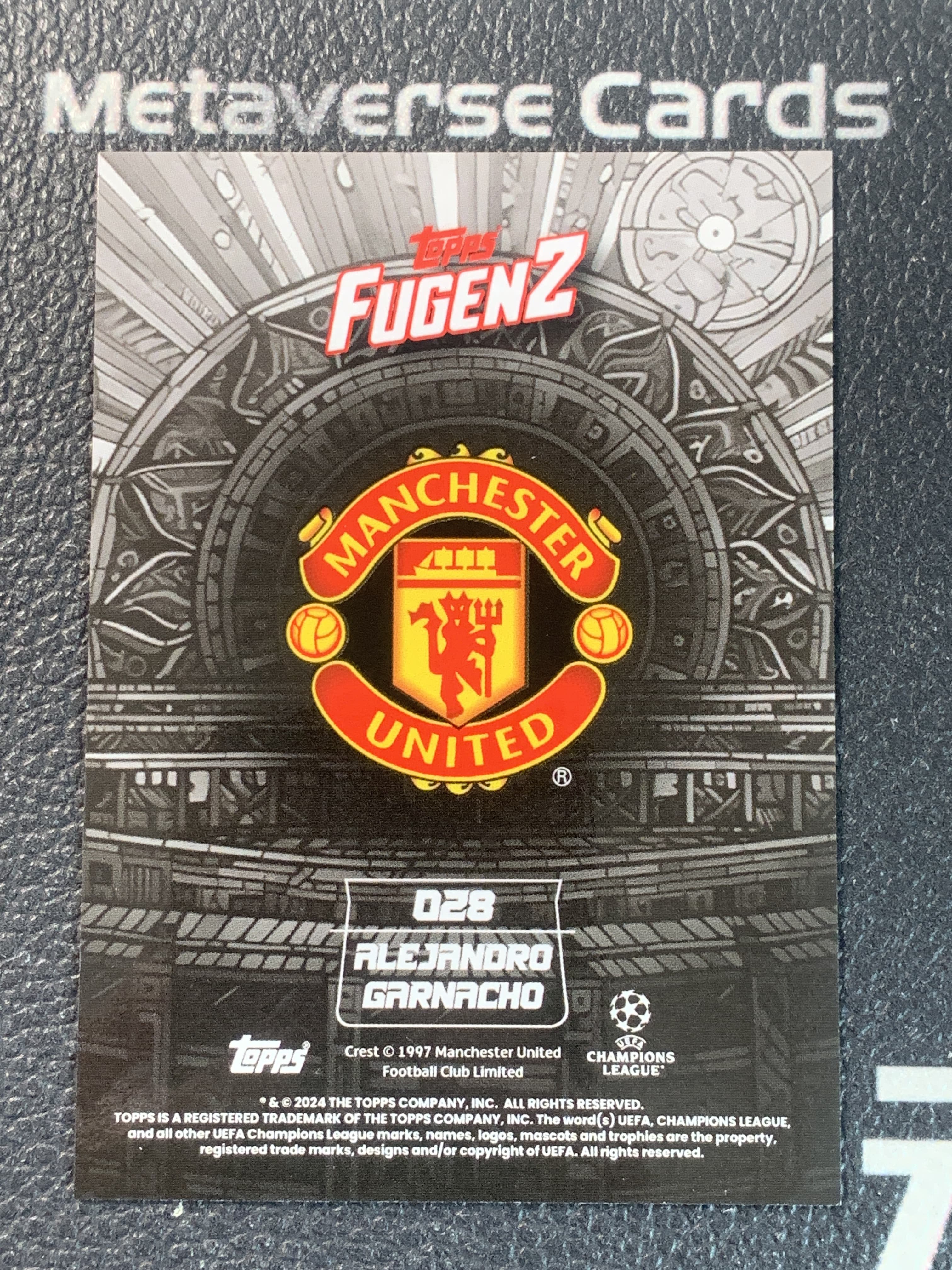【元宇宙拍卖】K46-001：2023-24 Topps Fugenz Alejandro Garnacho 欧冠 曼联 亚历杭德罗 加纳乔 ...