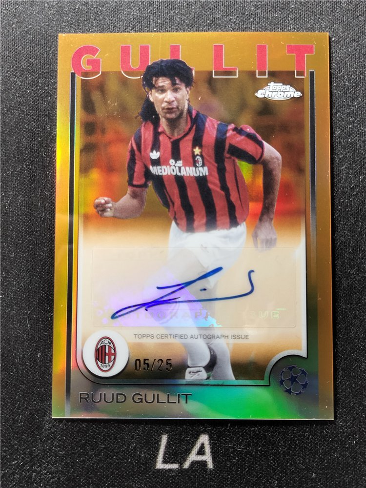 【LA拍卖】24-25 Topps Chrome UCC Ruud Gullit 欧冠 ‌路德 古利特 荷兰 辫帅 AC米兰 橙折 签字 ...