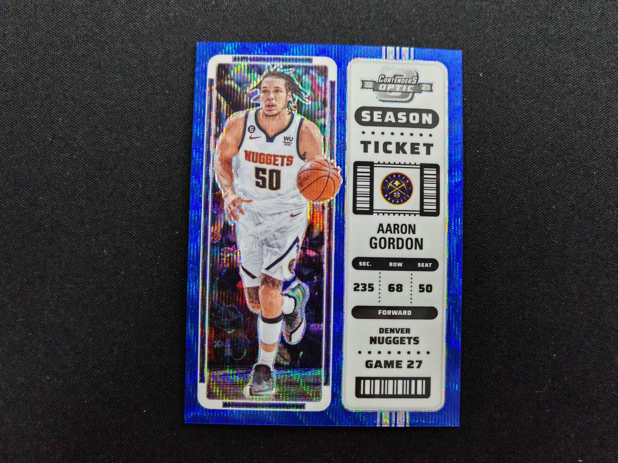 2022-23 Panini Contenders Optic Aaron Gordon SC球星卡 球票op 掘金 阿隆戈登 蓝波纹 45编 ...