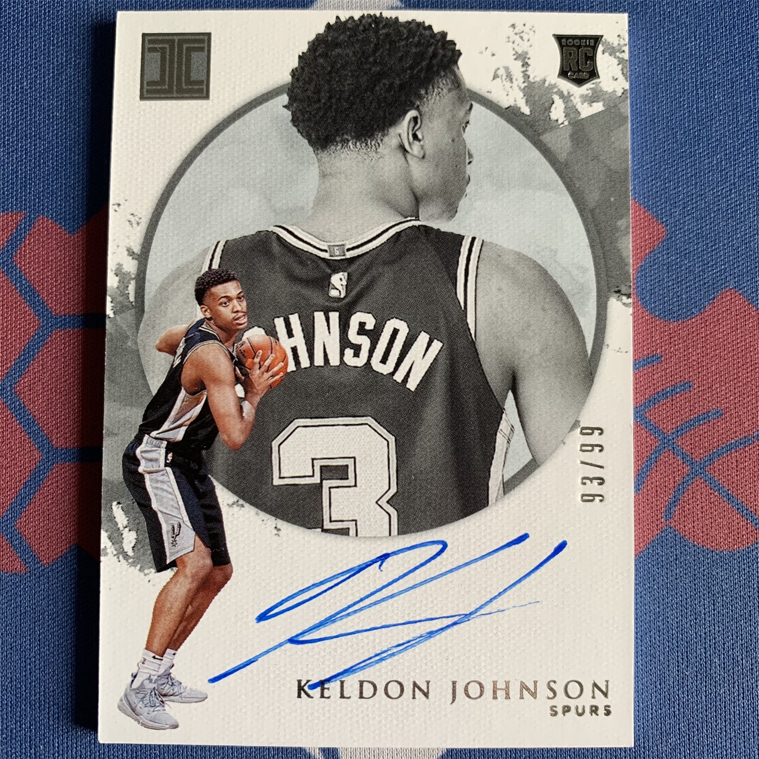 2019-20 Panini Impeccable Keldon Johnson 【海宝】小真金 马刺 新秀RC 凯尔登约翰逊 99编 回眸 ...
