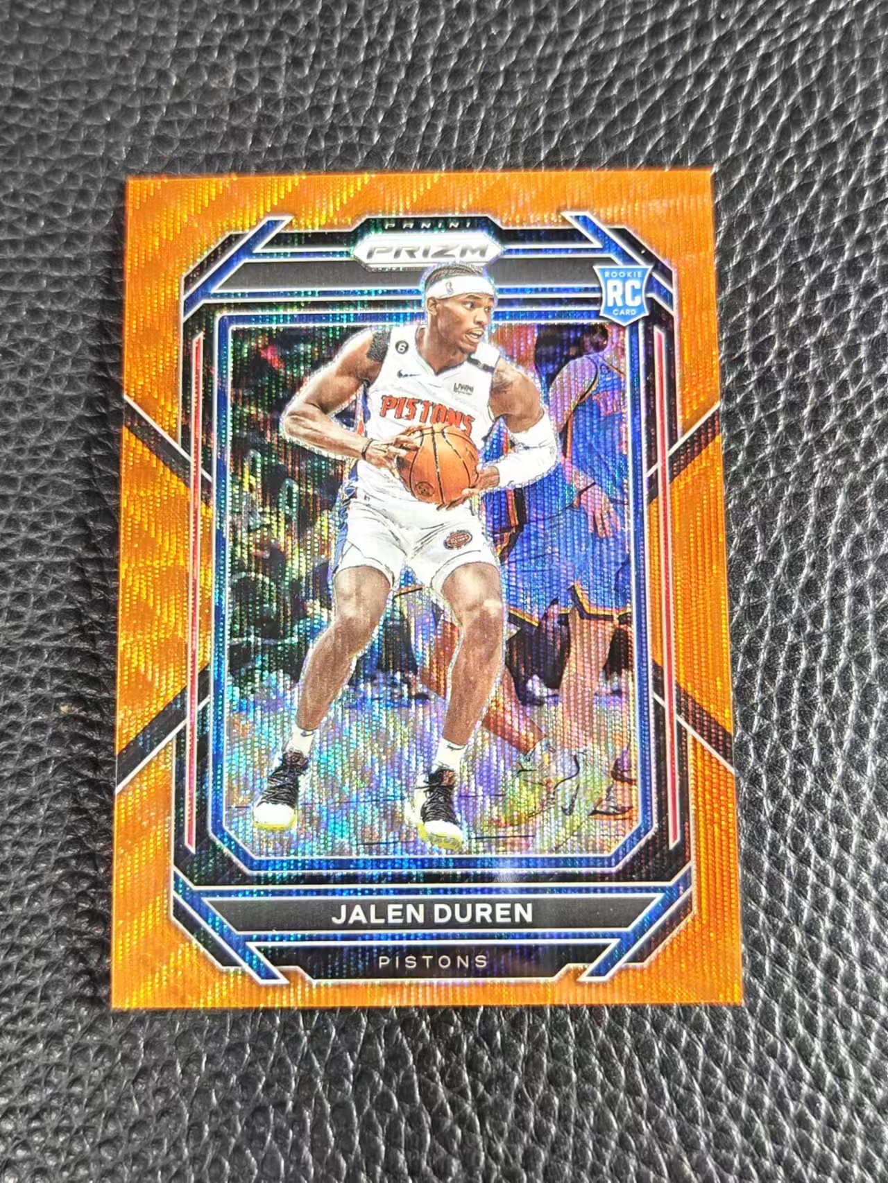 2022-23 Panini Prizm Jalen Duren 【无疫烦拍卖】PZ 活塞 杰伦杜伦 新秀RC 橙波纹折 2/60编 未来可期 ...