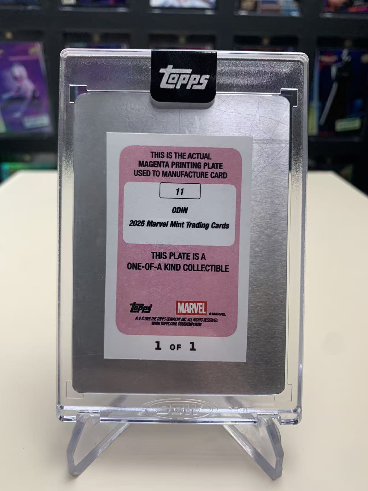 2025 Topps Marvel (MCU) Mint 漫威 TC Minted 原封砖 1 of 1 印刷版 奥丁 Odin 收藏专收 卡 ...