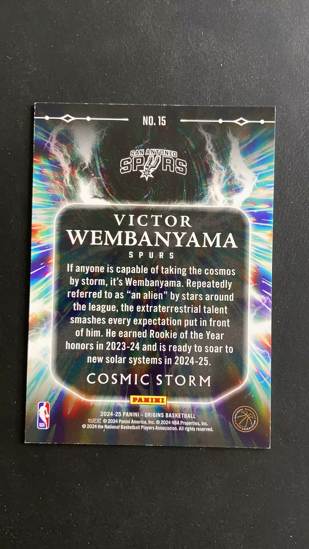 2024-25 Panini Origins Victor Wembanyama 【肥猫代卖】F05U 起源 马刺 维克多文班亚马 文班 宇宙 ...