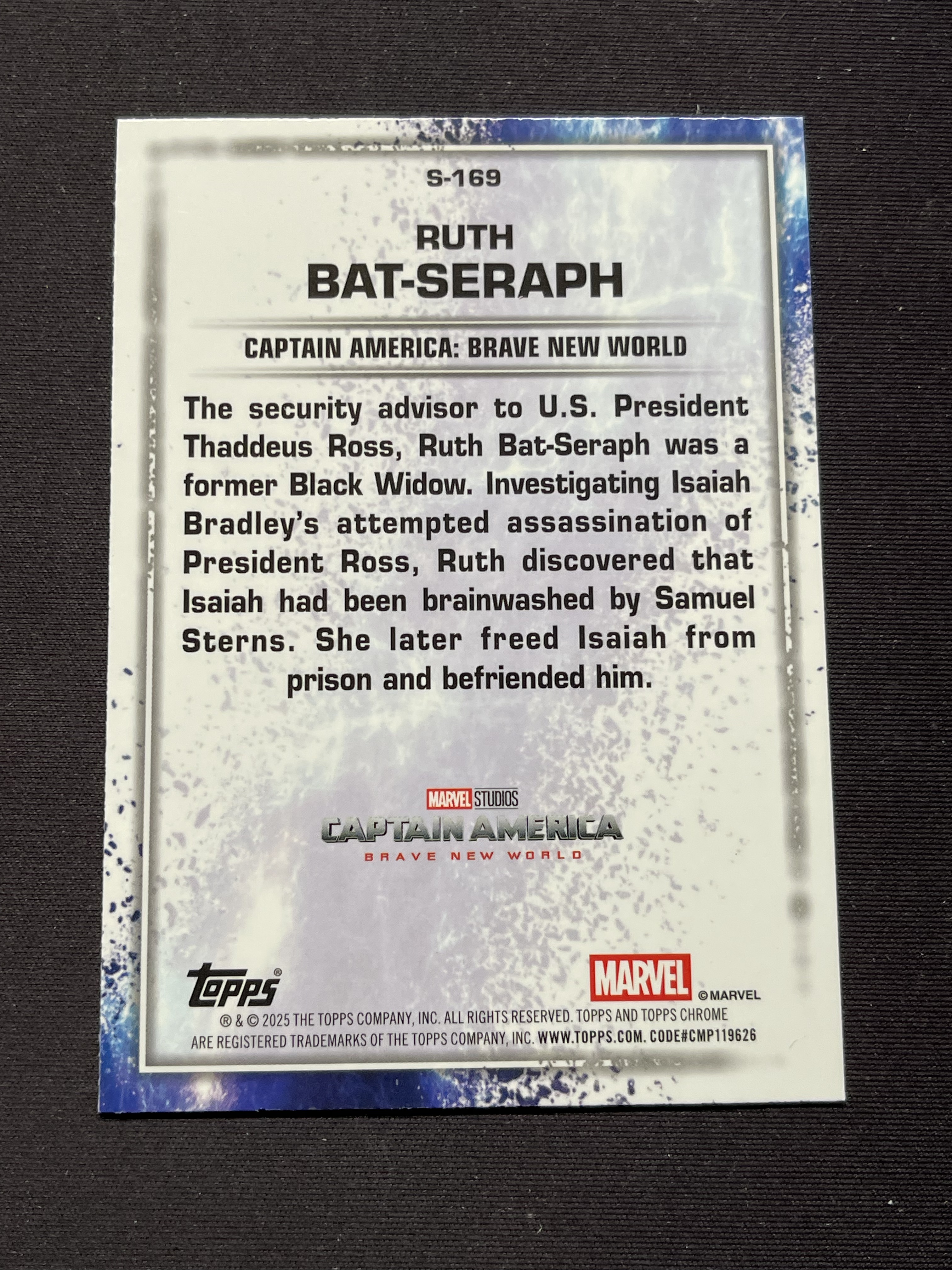 2025 Topps Marvel Studios Ruth Bat-Seraph Chrome 漫威 美国队长4 露丝·巴特-塞拉夫 首秀 ...