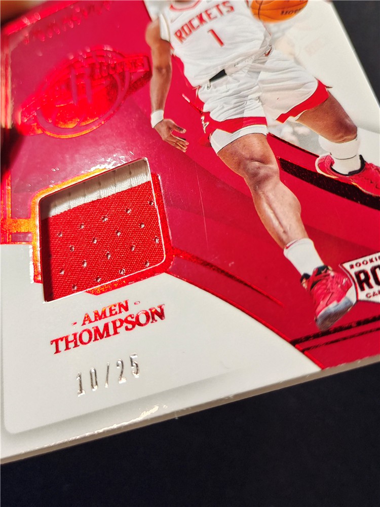 【LA拍卖】2023-24 Panini Immaculate Amen Thompson 新秀RC 阿门 汤普森 最佳新秀二阵 火箭 红版 ...