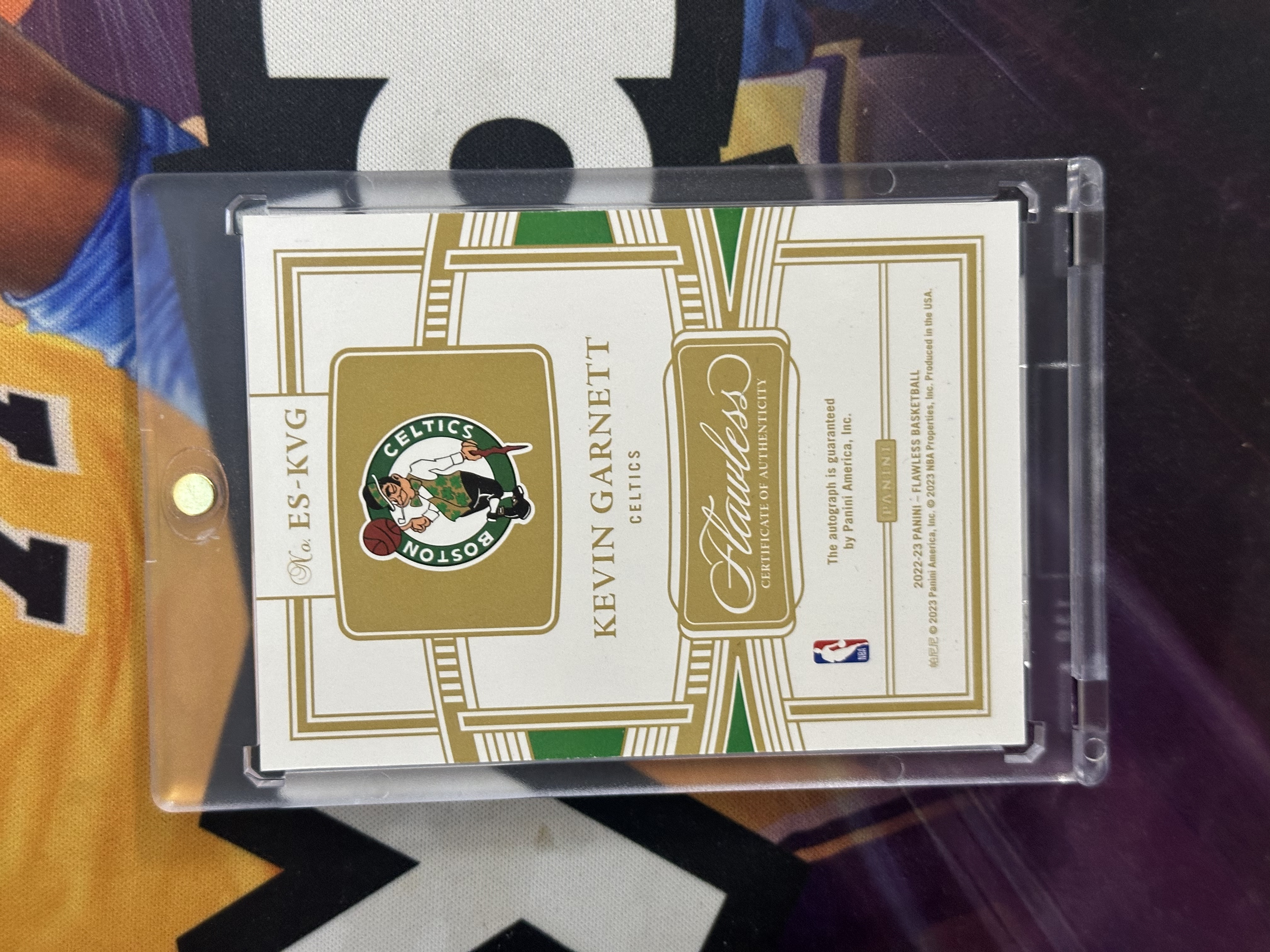 2022-23 Panini Flawless Kevin Garnett 【小猪包代卖】加内特 手提 8编 成就签 签字 卡签 紫平行 名人 ...