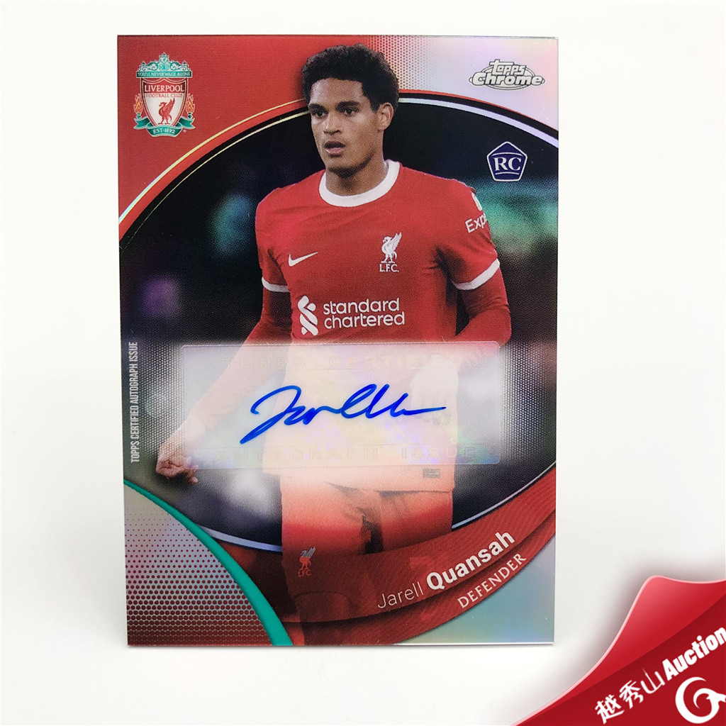 【CGTA越秀山】2023-24 Topps Chrome Liverpool LFC 利物浦 队盒 夸安萨 RC新秀 银折 完美签字 印刷线 ...