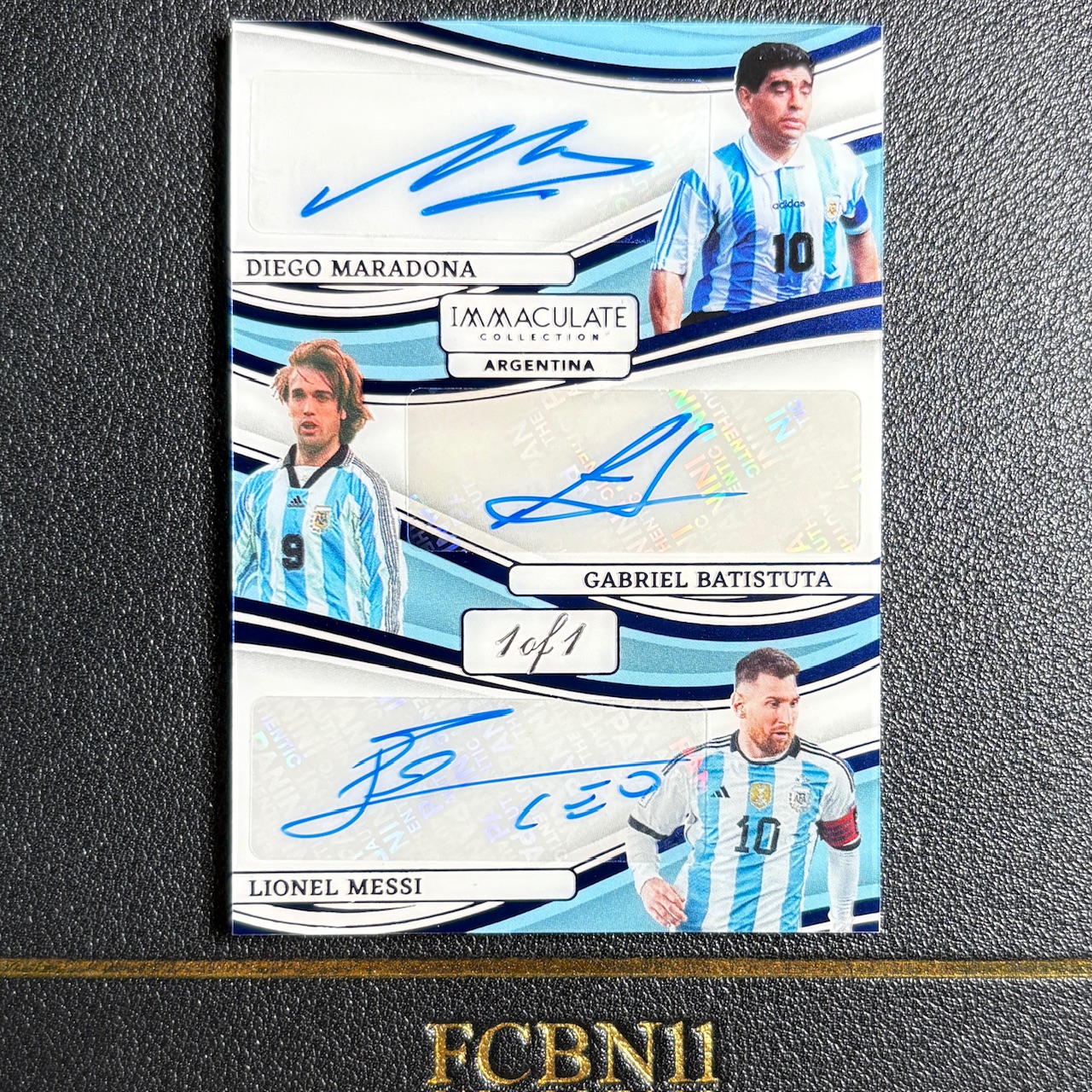 【FCB拍卖】2023-24 PANINI IMMACULATE MESSI MARADONA 梅西 马拉多纳 巴蒂 1/1 一编 签字 三签 ...