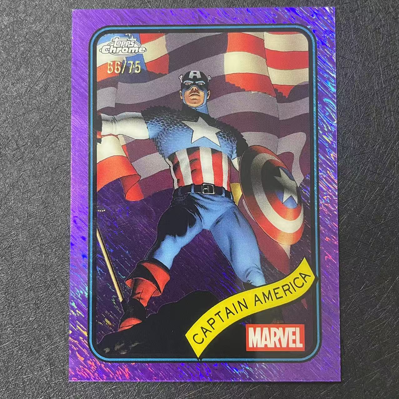 【德基拍卖】2025 Topps Marvel (MCU) Chrome Captain America 漫威TC 美国队长 紫shimmer ...
