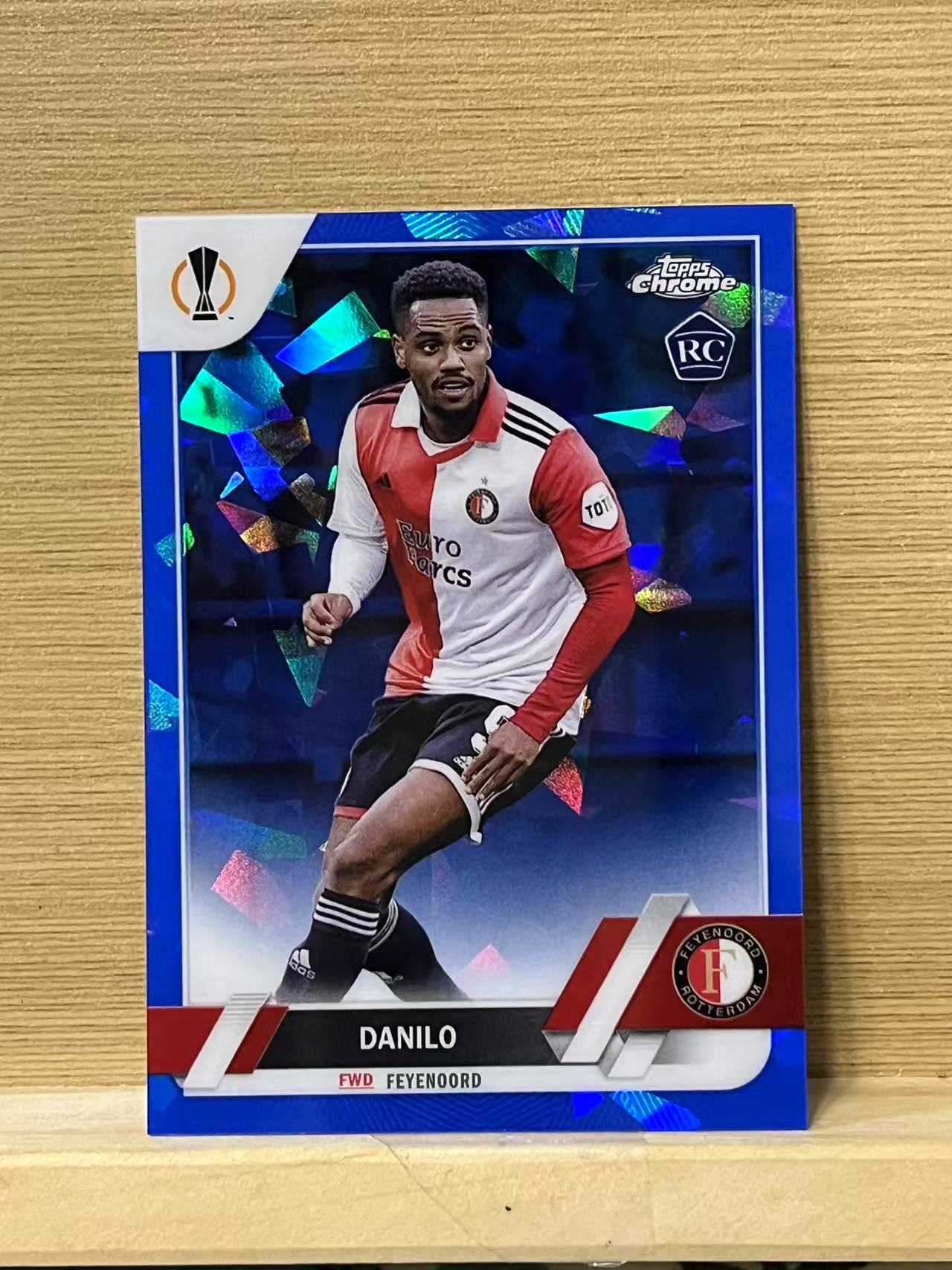 2023 Topps Chrome danilo RC 达尼洛 新秀 费耶诺德 欧冠 蓝宝石 碎冰折 银折 实卡精美 收藏必备 A59 卡淘