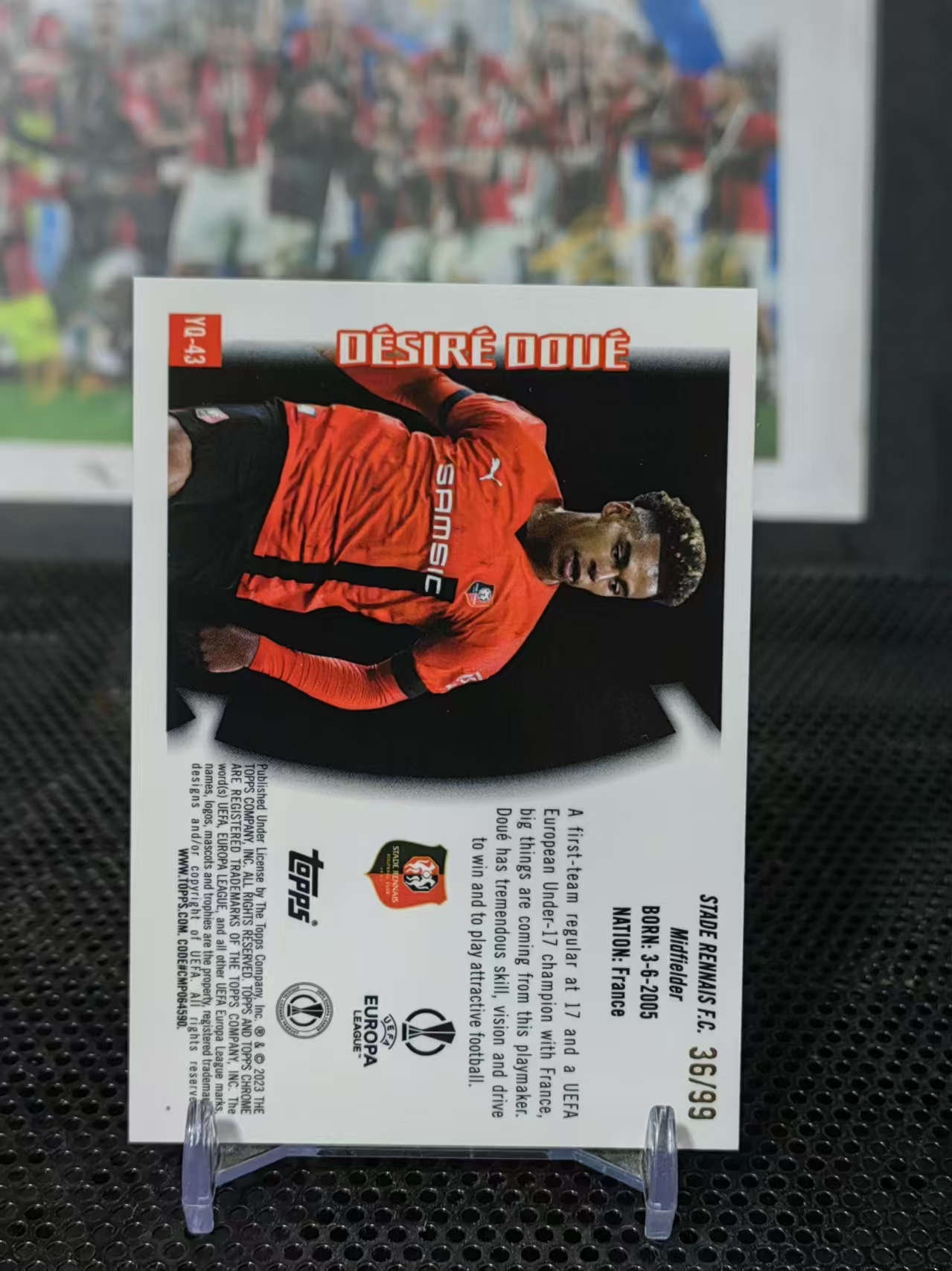 2023 Topps Chrome Désiré Doué RC 【红黑卡迷】TC欧冠梅林merlin系列 雷恩新秀德雷西杜埃 大热天才 青春 ...