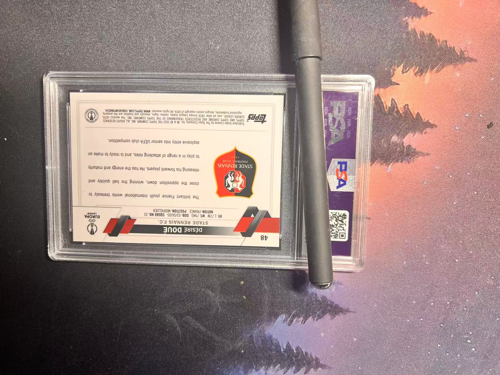 2022-23 Topps UEFA Champions League 德雷西 杜埃 RC Chrome Désiré Doué 欧冠蓝宝石 ...