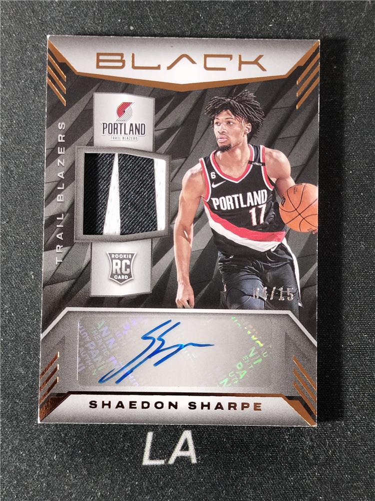 【LA拍卖】2022-23 Panini Black Shaedon Sharpe 黑盒系列 新秀RC 谢登 夏普 开拓者队 前全美第一高中生 ...