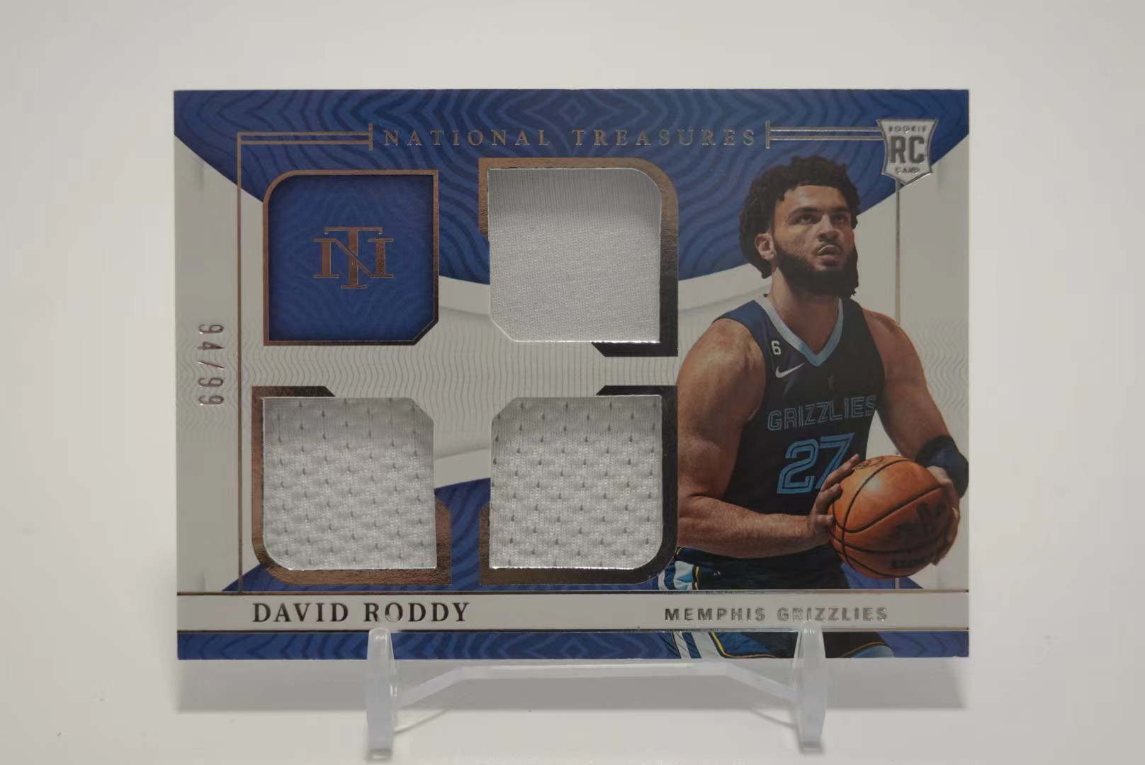 2022-23 Panini National Treasures David Roddy RC 【板蓝根 翟羽23】大卫 罗迪 新秀 99编 ...
